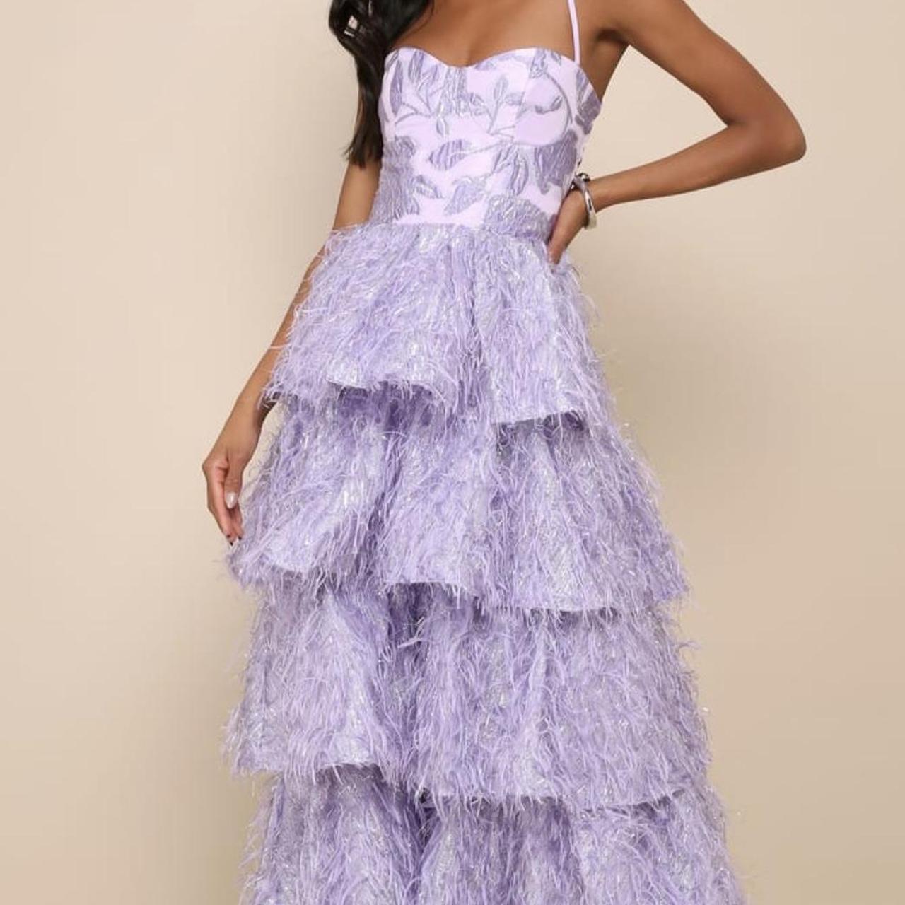 Lulus formal dress prom Size large with tie back New... - Depop