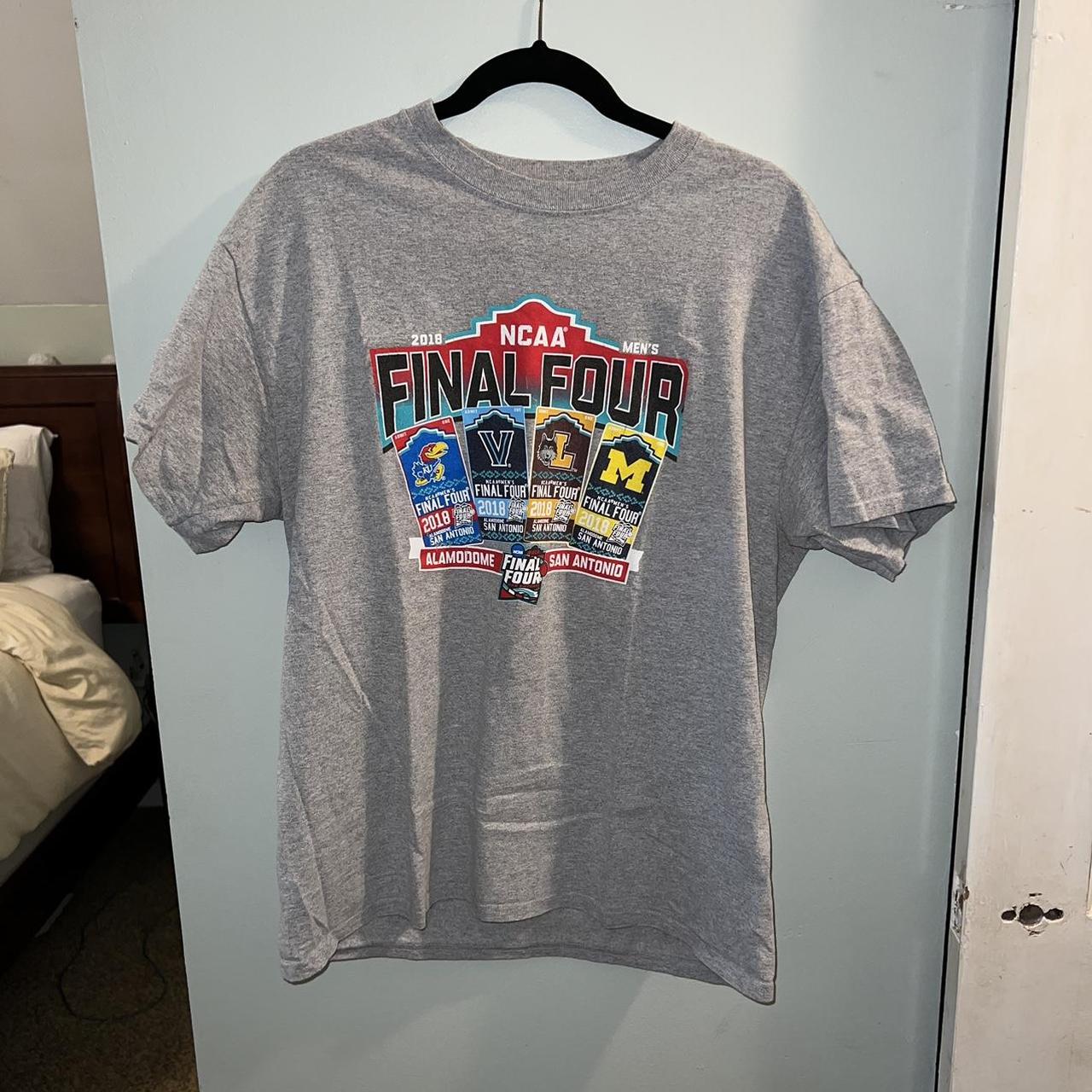 2018 NCAA Men’s Basketball Final Four Gray T-Shirt -... - Depop