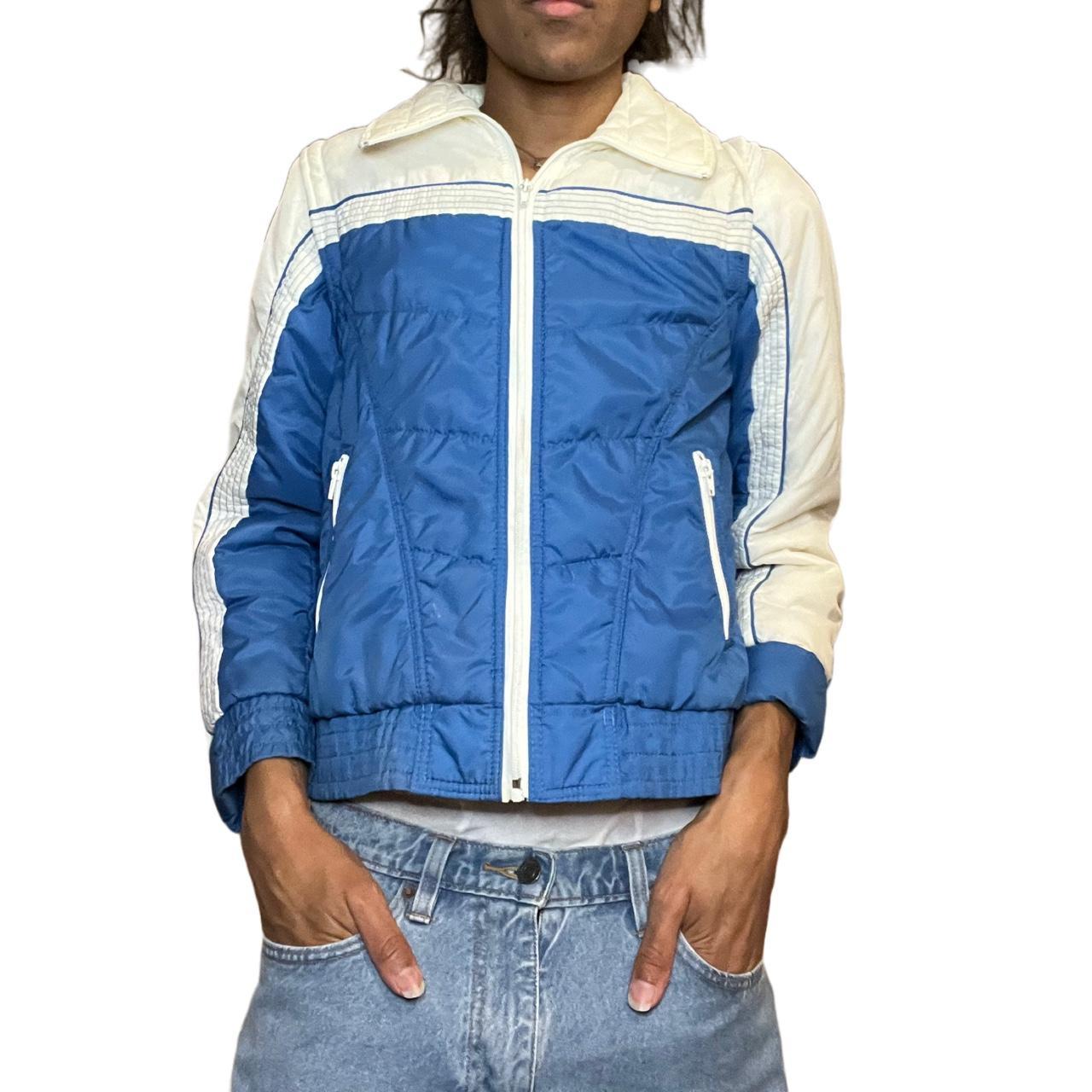 Men's Blue and White Jacket | Depop