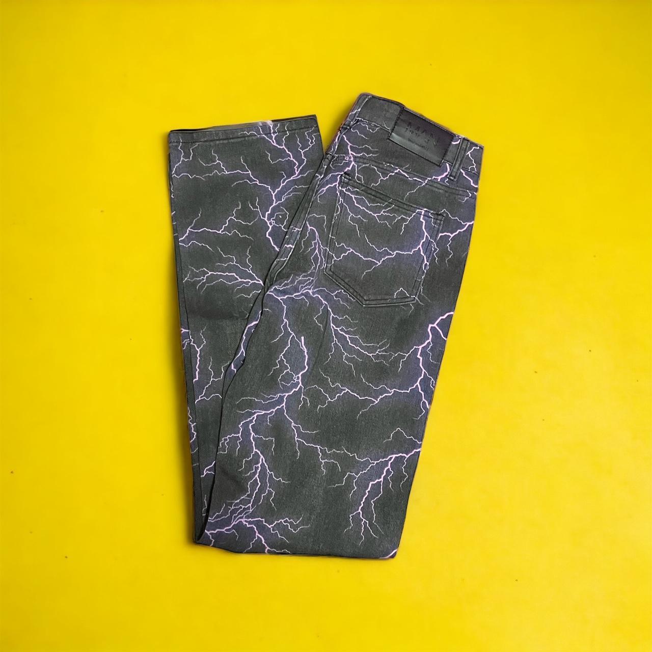 Sick BooHooMan purple lighting pants ⚡️ -In greta... - Depop