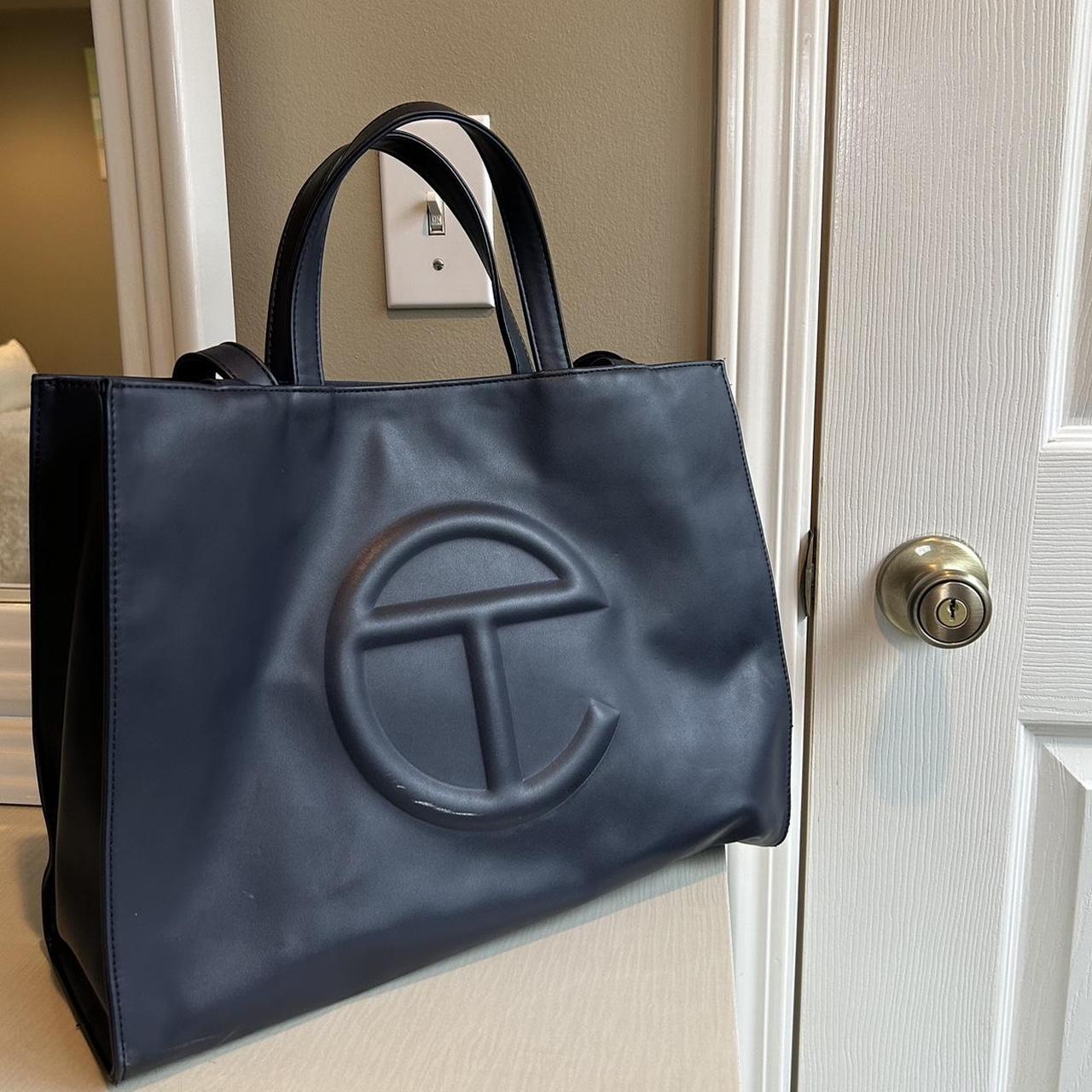 Medium Telfar Navy💙 Purse *minor white mark on... - Depop