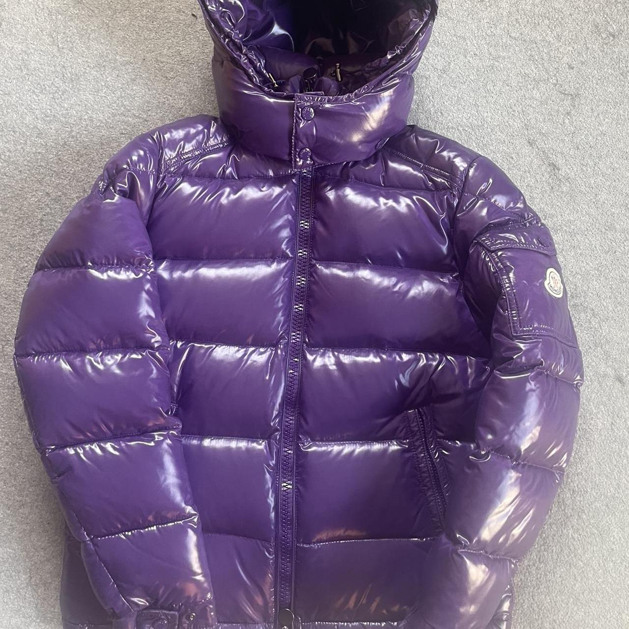 moncler maya purple size 1 (s) great condition... - Depop