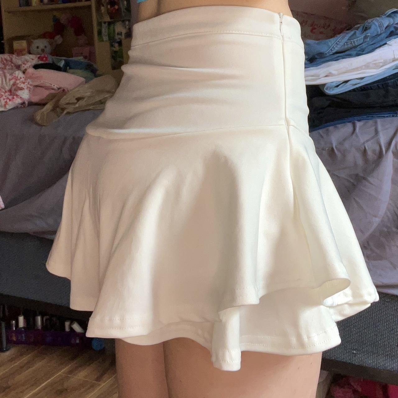 Shein ruffle skort 🤍 •size xs •worn once, in like... - Depop