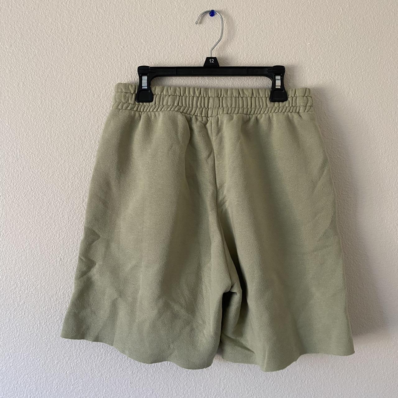 Sage green sweat shorts - Depop