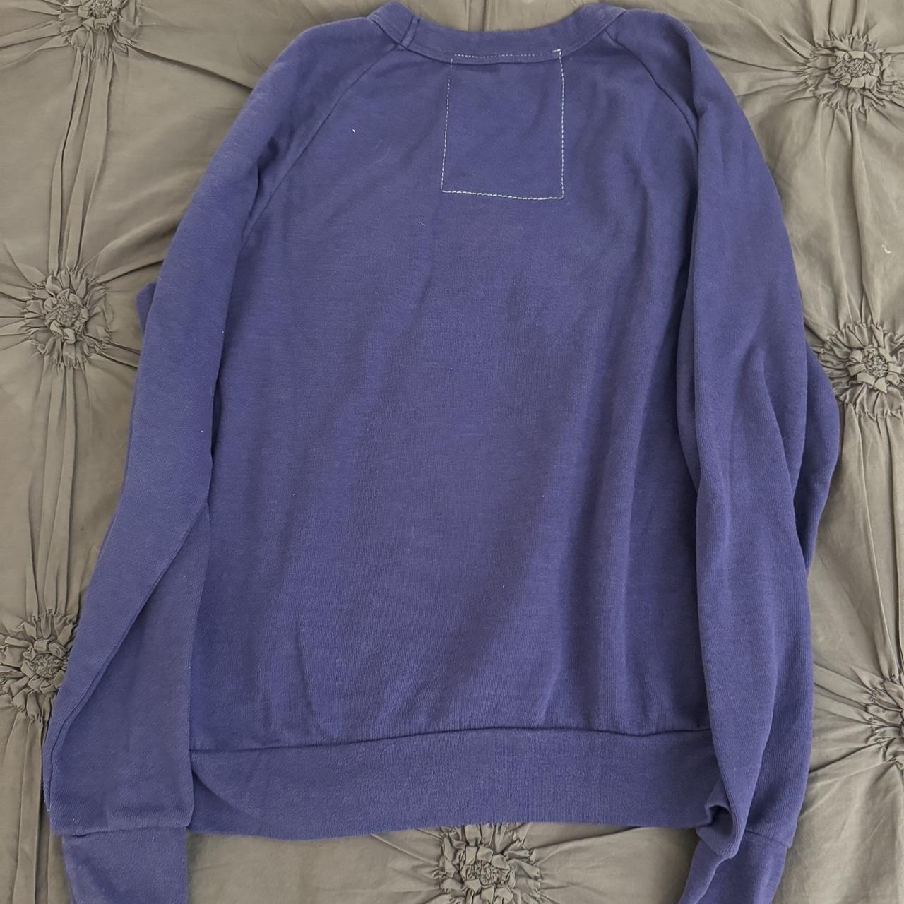 Aviator nation purple crewneck with white lightning... - Depop