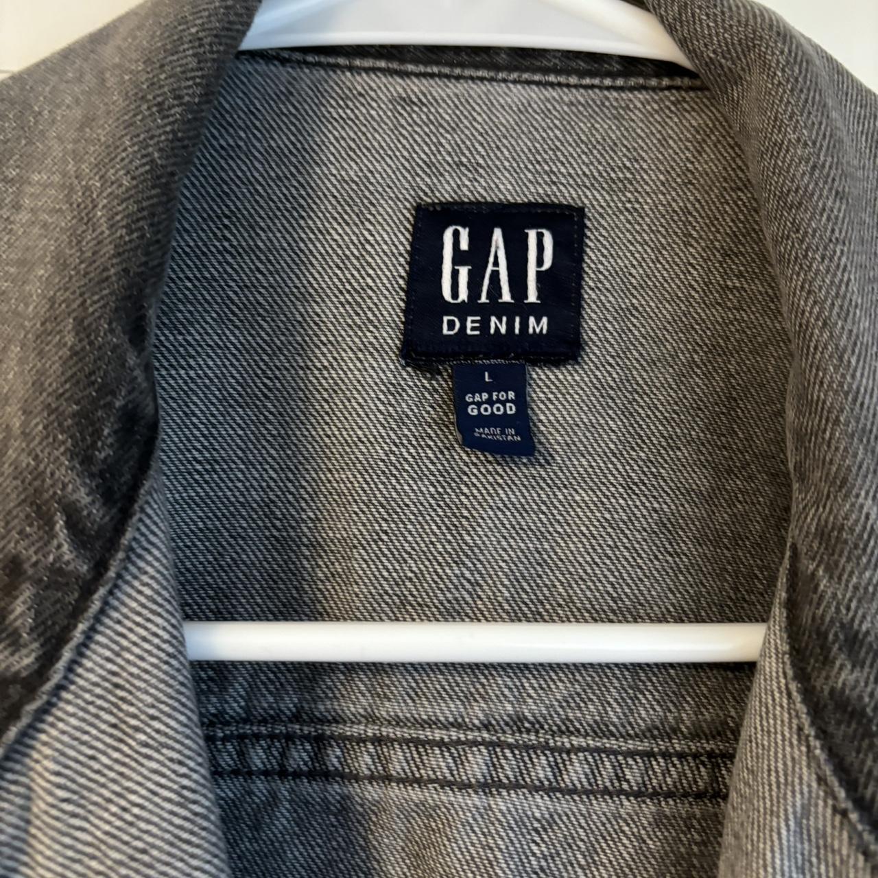 large GAP gray jean jacket. amazing condition,... - Depop