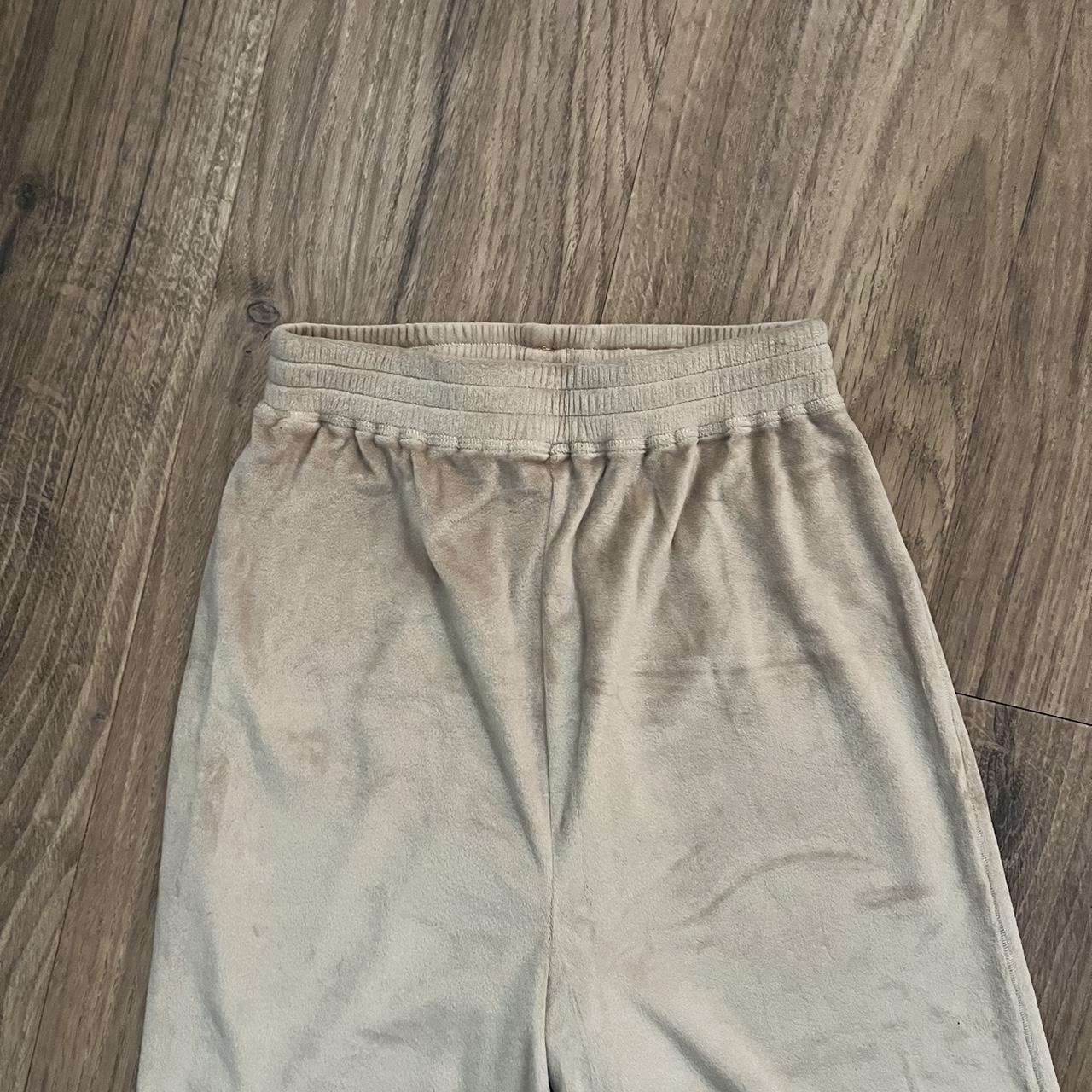 Skims tan velour velvet high rise pants 💌 Worn... - Depop