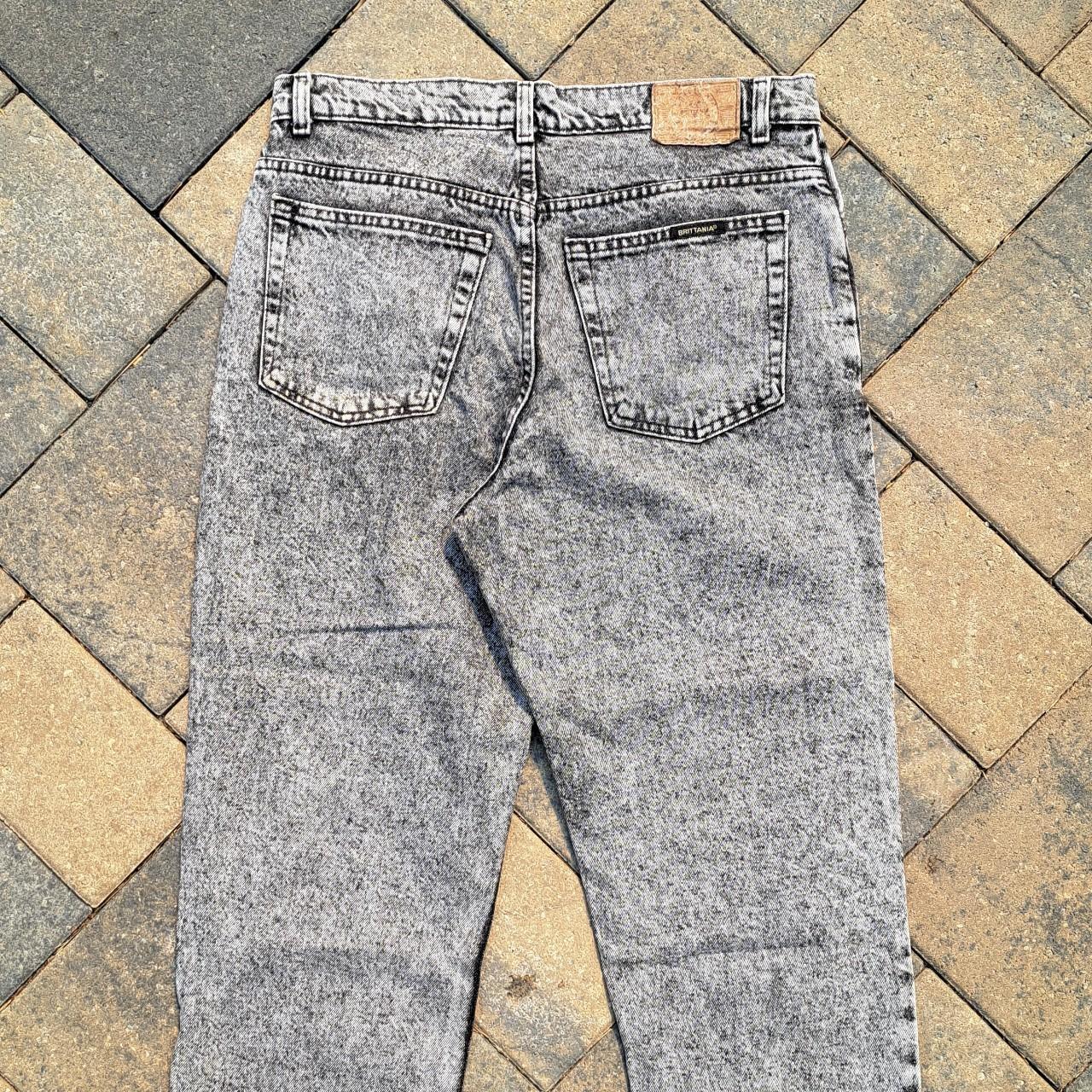 Vintage Brittania Acid Wash Black Jeans Super rad... - Depop