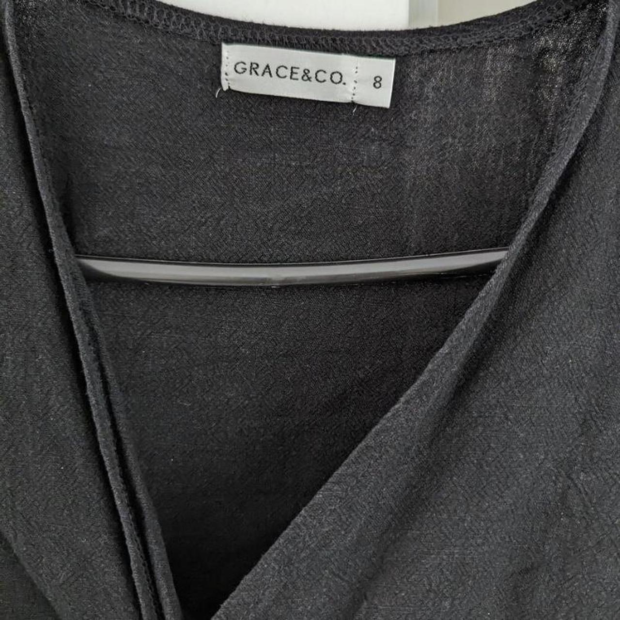 Grace & Co black wrap crop Looks great with a maxi... - Depop