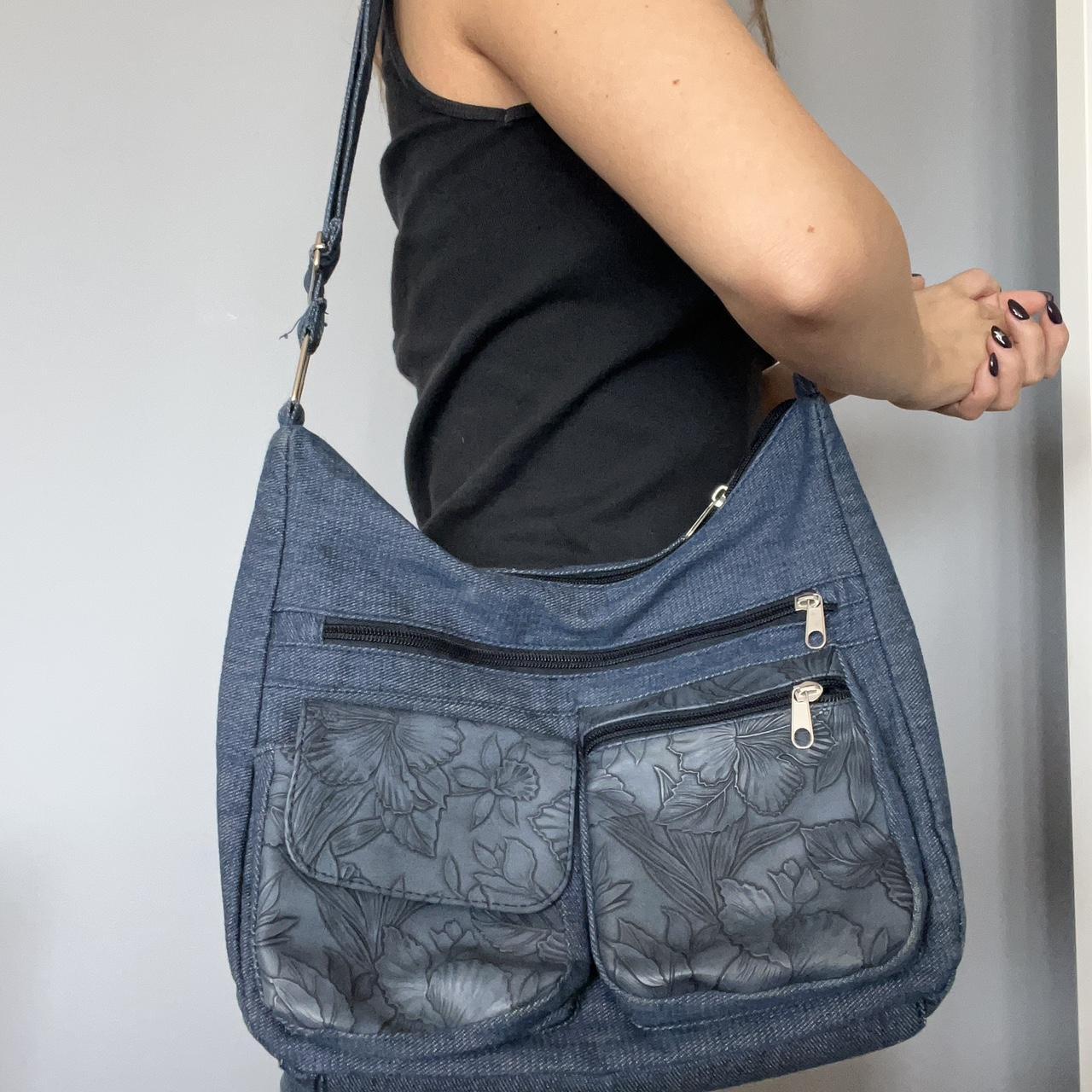 The cutest double sided denim bag! Adjustable strap,... - Depop