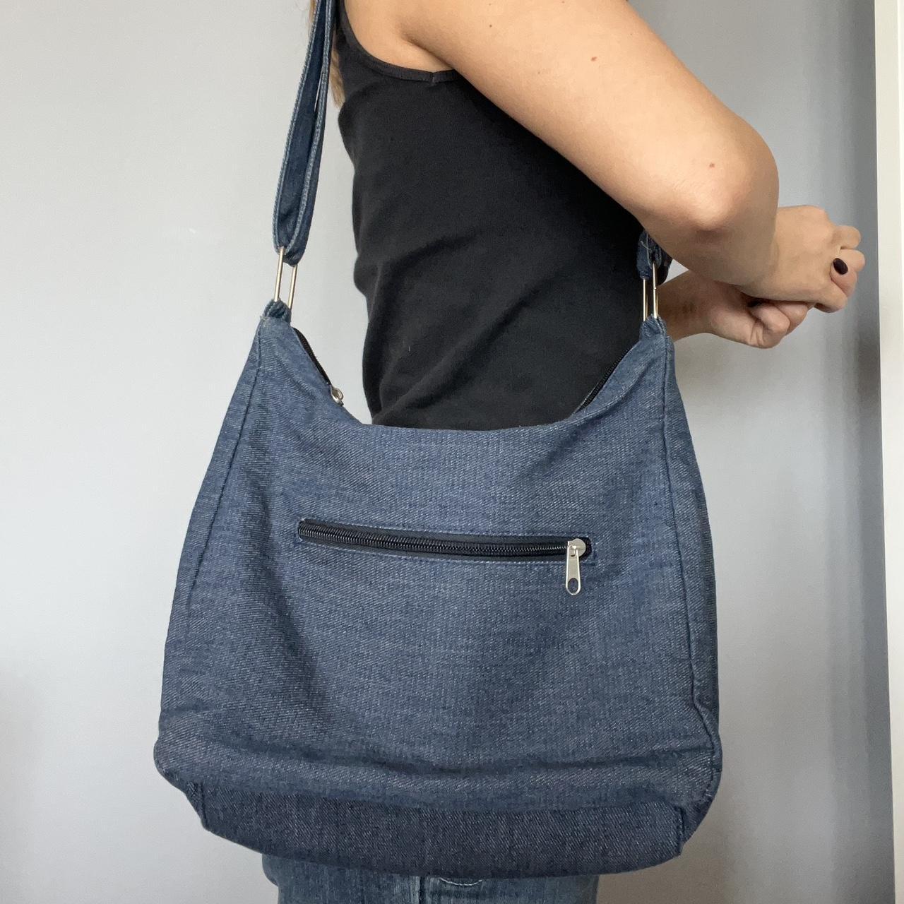 The cutest double sided denim bag! Adjustable strap,... - Depop