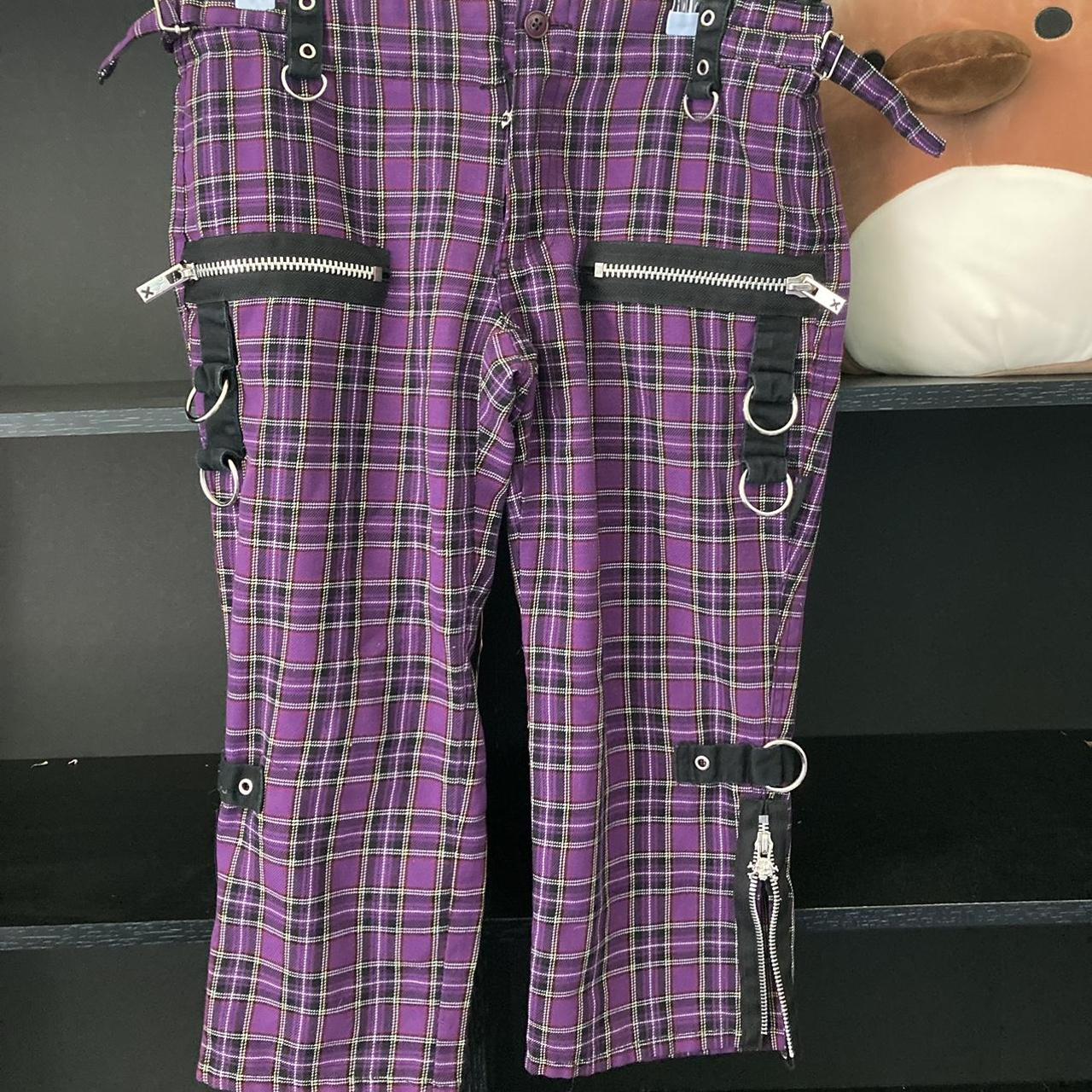 Vintage Tripp NYC purple plaid capris! These are the... - Depop