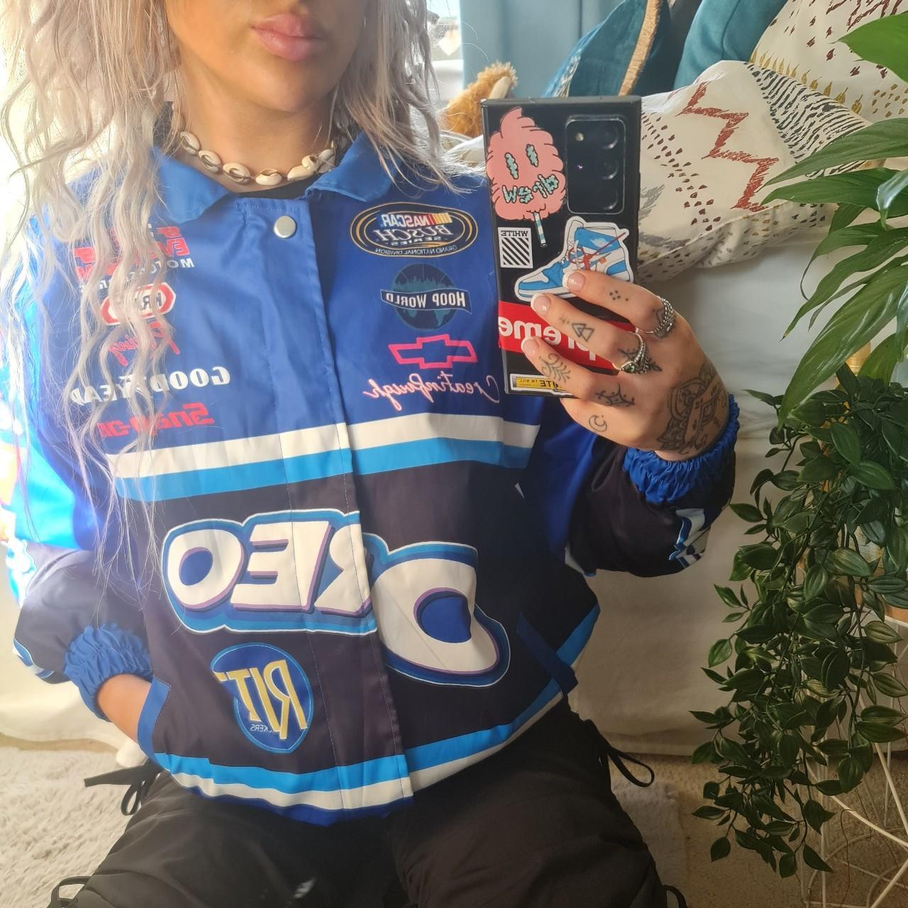 Oreo Nascar racing bomber jacket Perfect condition,... - Depop