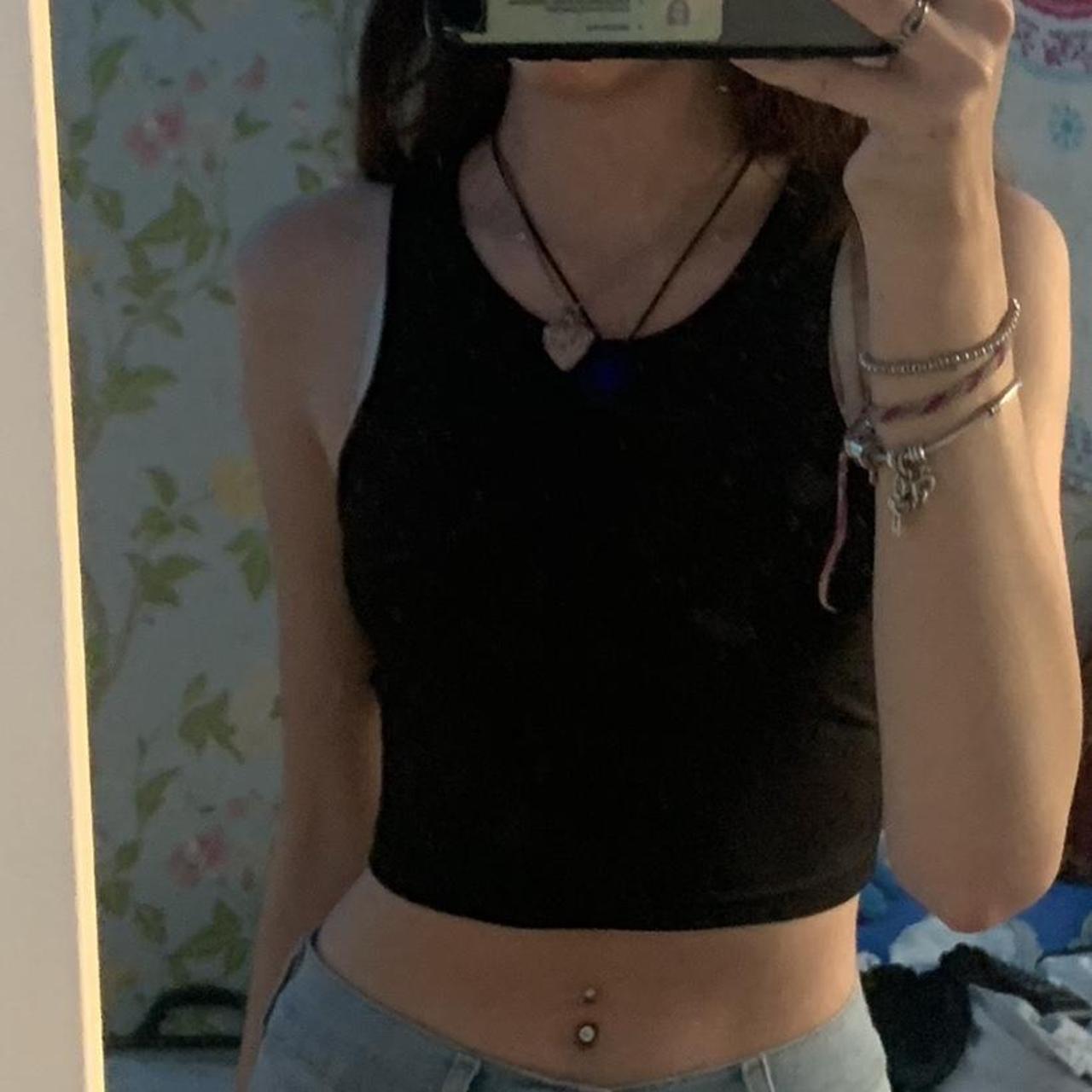 •Shein basic black crop top •UK size xs - Depop