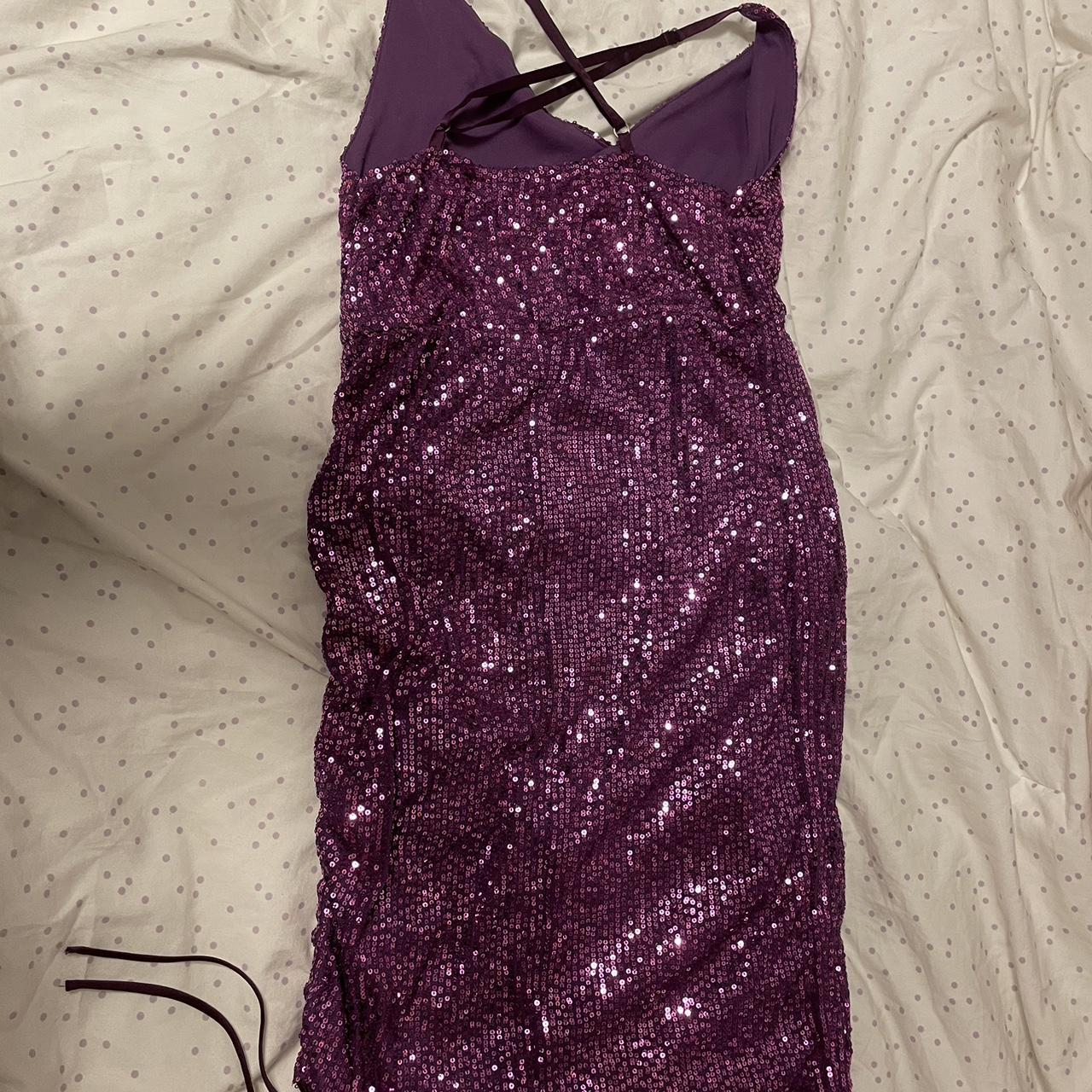 Purple sparkly dress #homecoming #prom Fits me... | Depop