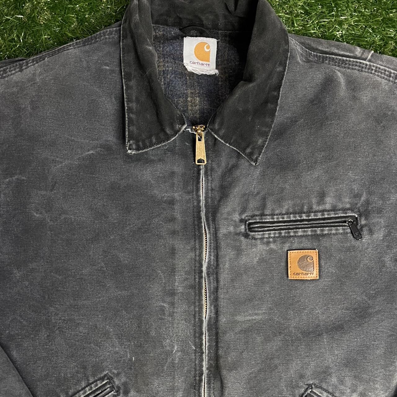 Vintage 90s Carhartt Detroit Jacket J97 Size... - Depop