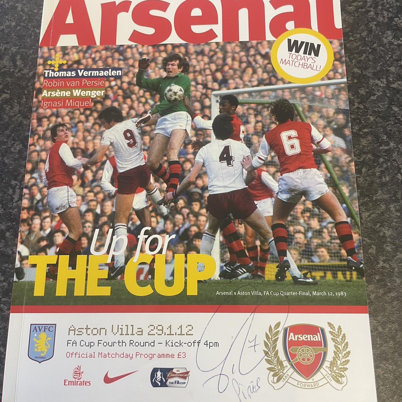 Arsenal FC Vs Aston Villa 2012 FA Cup Football... - Depop
