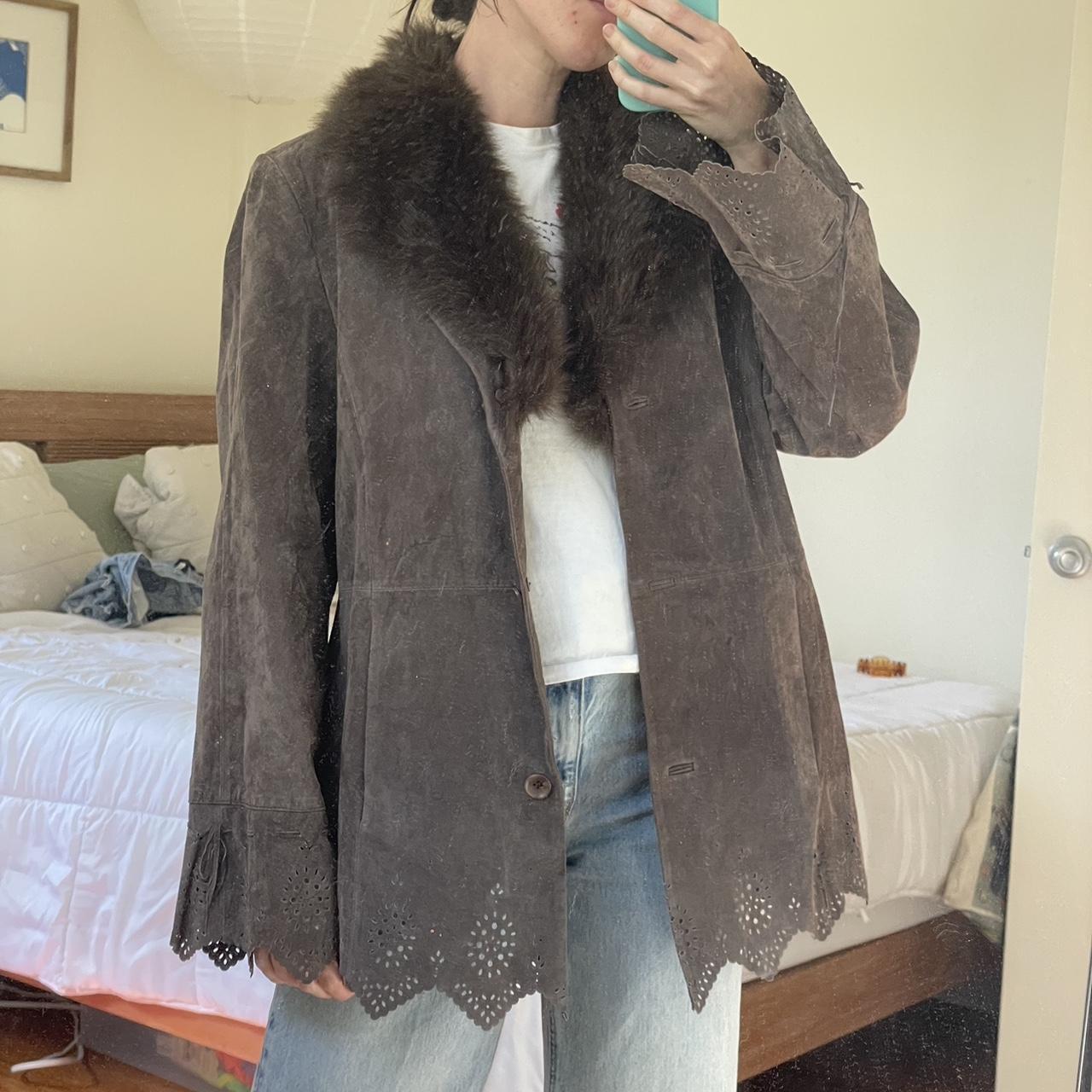 Vintage suede fairy jacket 🍂 real leather with a... - Depop