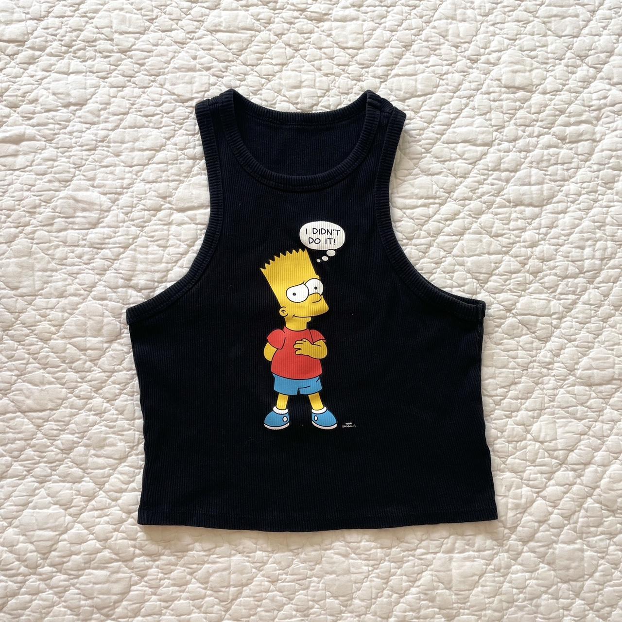 The Simpsons Black Tank Top Super Cute On, In Great... - Depop