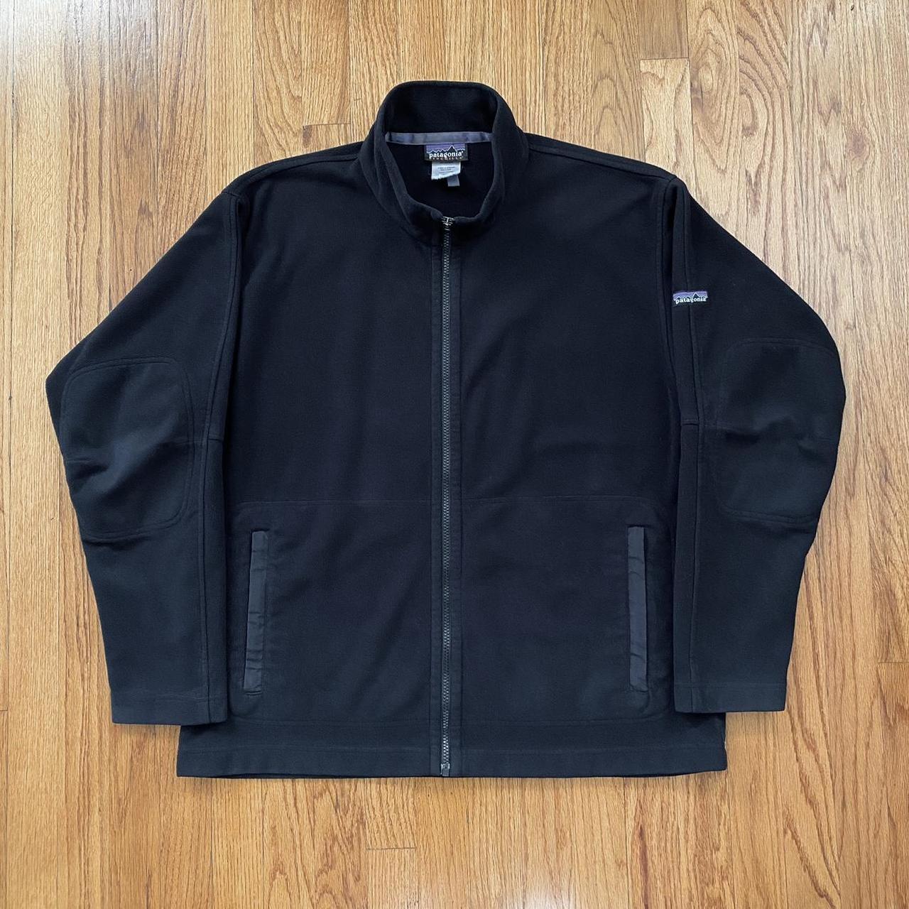Patagonia Black Synchilla Zip Up Fleece Jacket - Depop