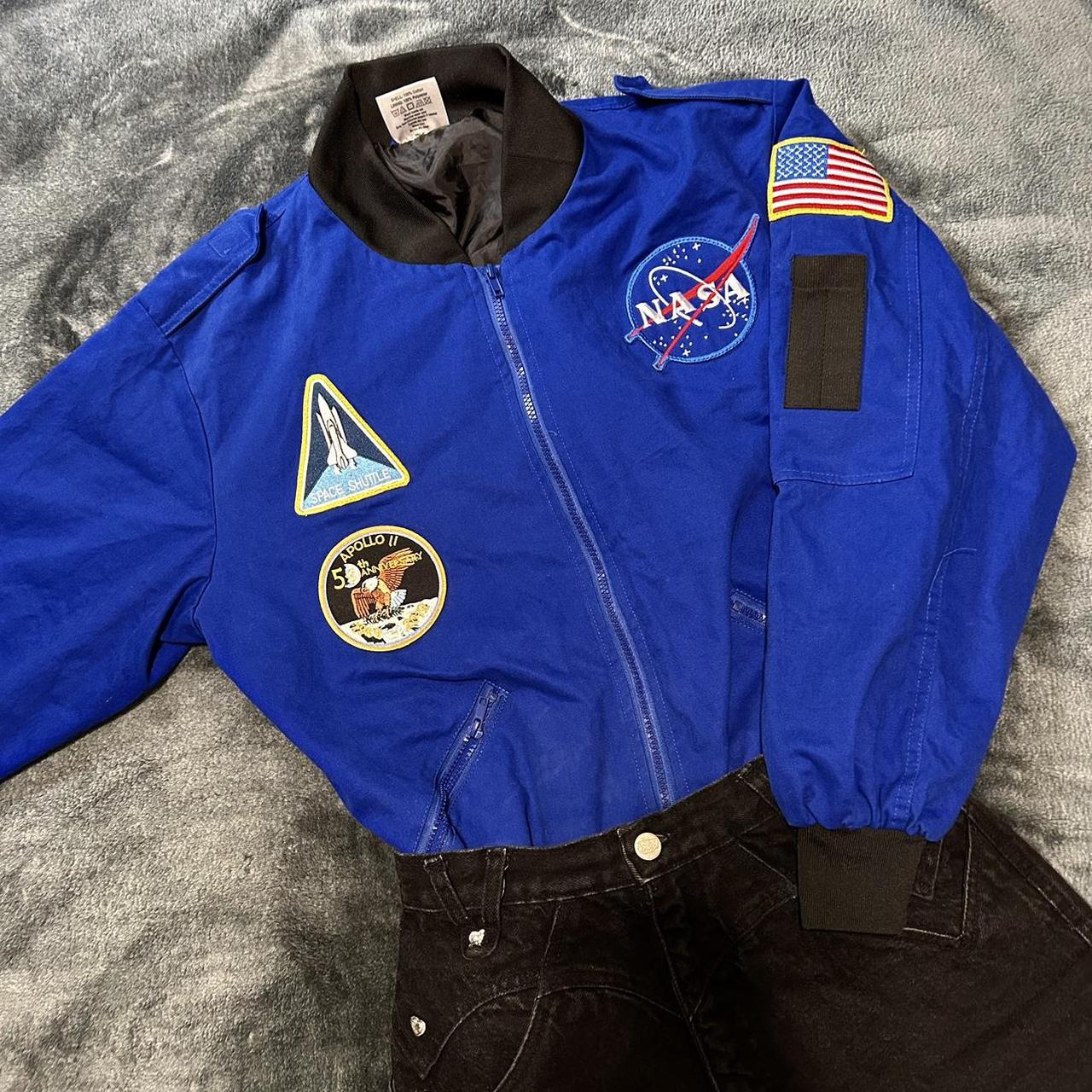 nasa flight jacket ☆ condition: worn once, like... - Depop