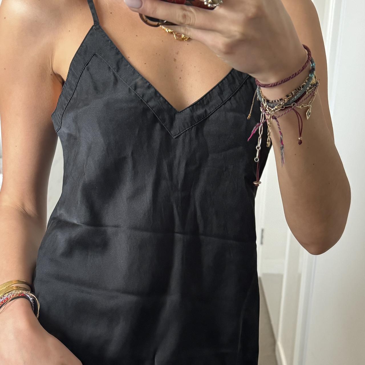 100% silk black cammi GINIA brand size 10 shown on... - Depop