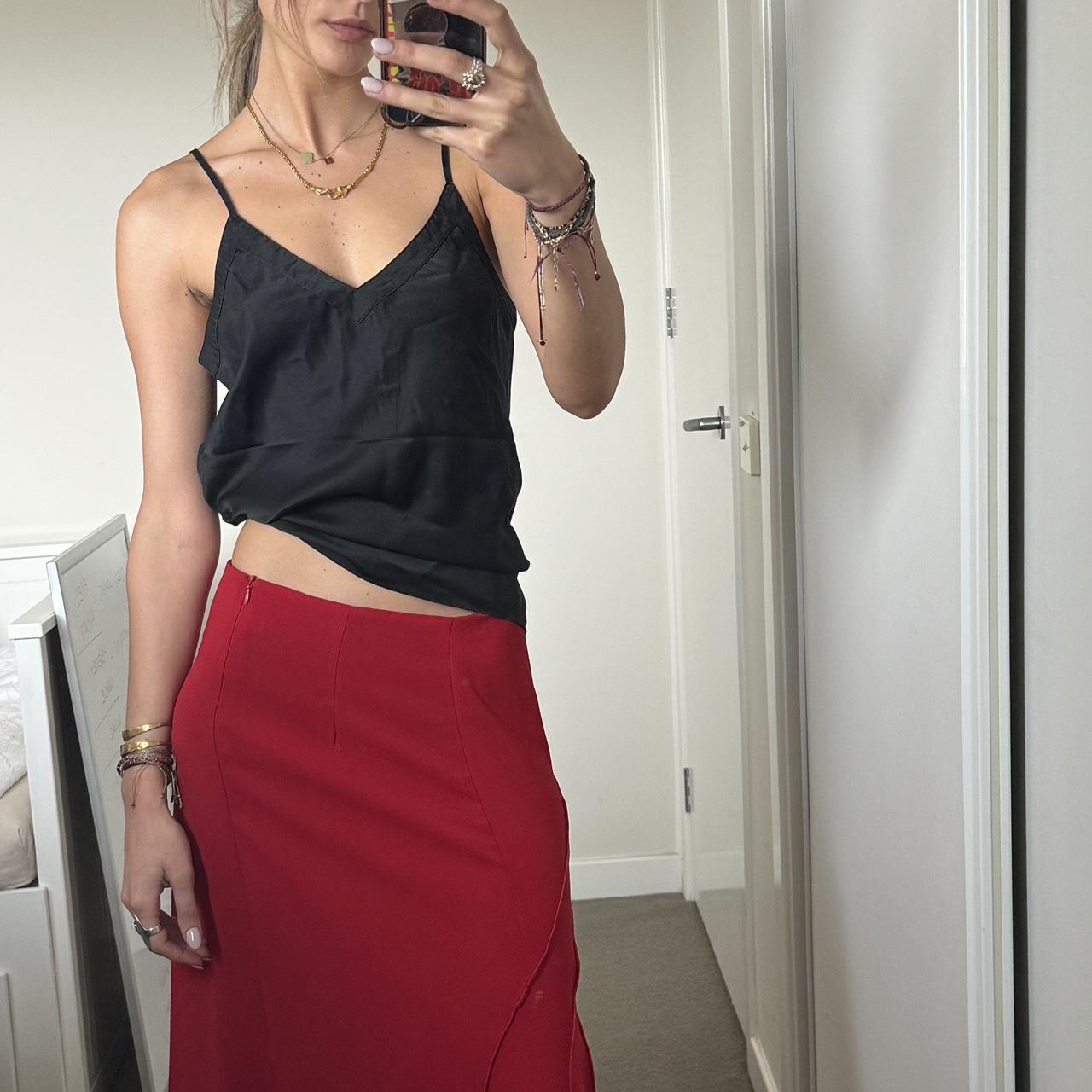 100% silk black cammi GINIA brand size 10 shown on... - Depop