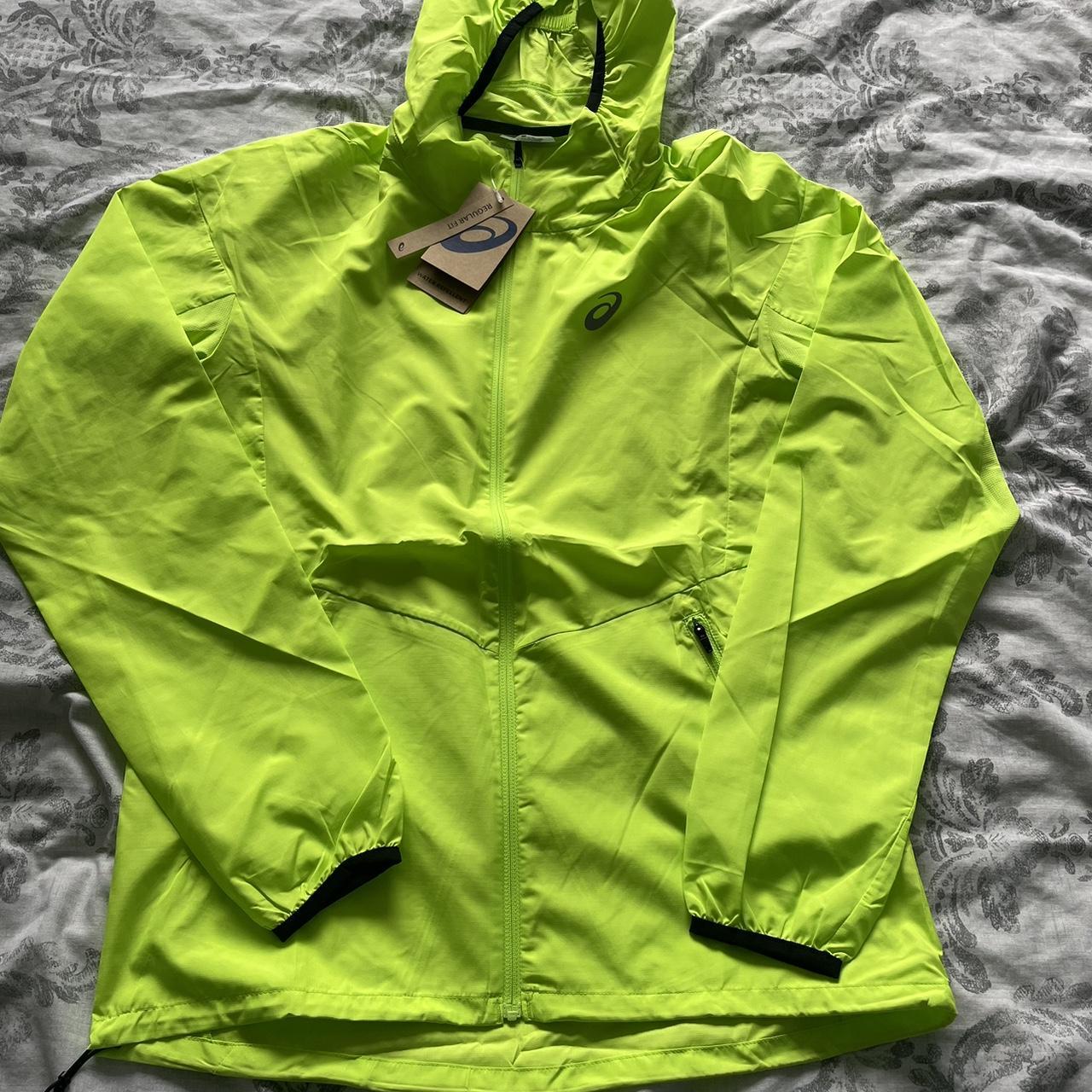 Asics Hazard Green Running Jacket Size Small BNWT - Depop