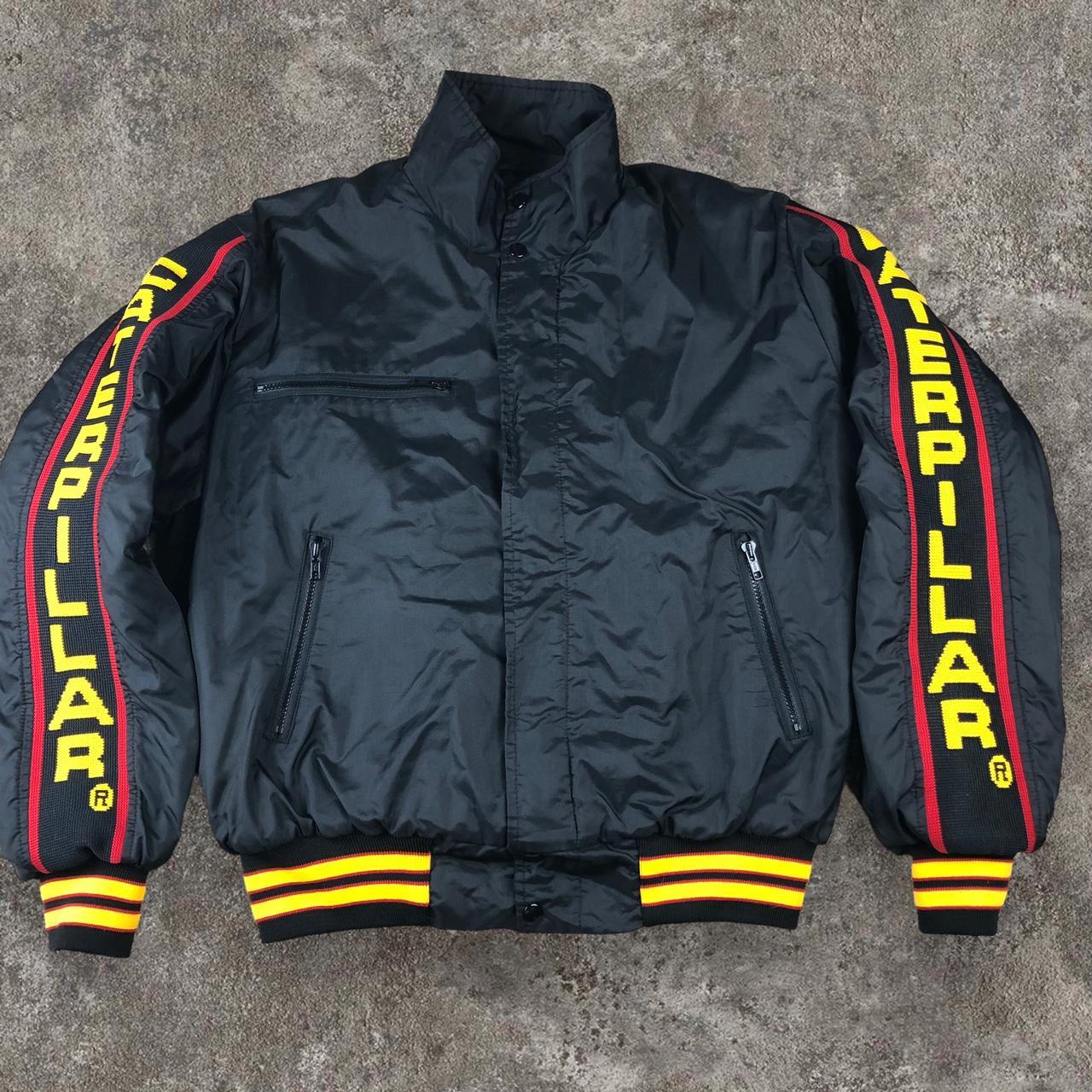 Crazy 80s Vintage CAT Caterpiller Jacket • •View... - Depop