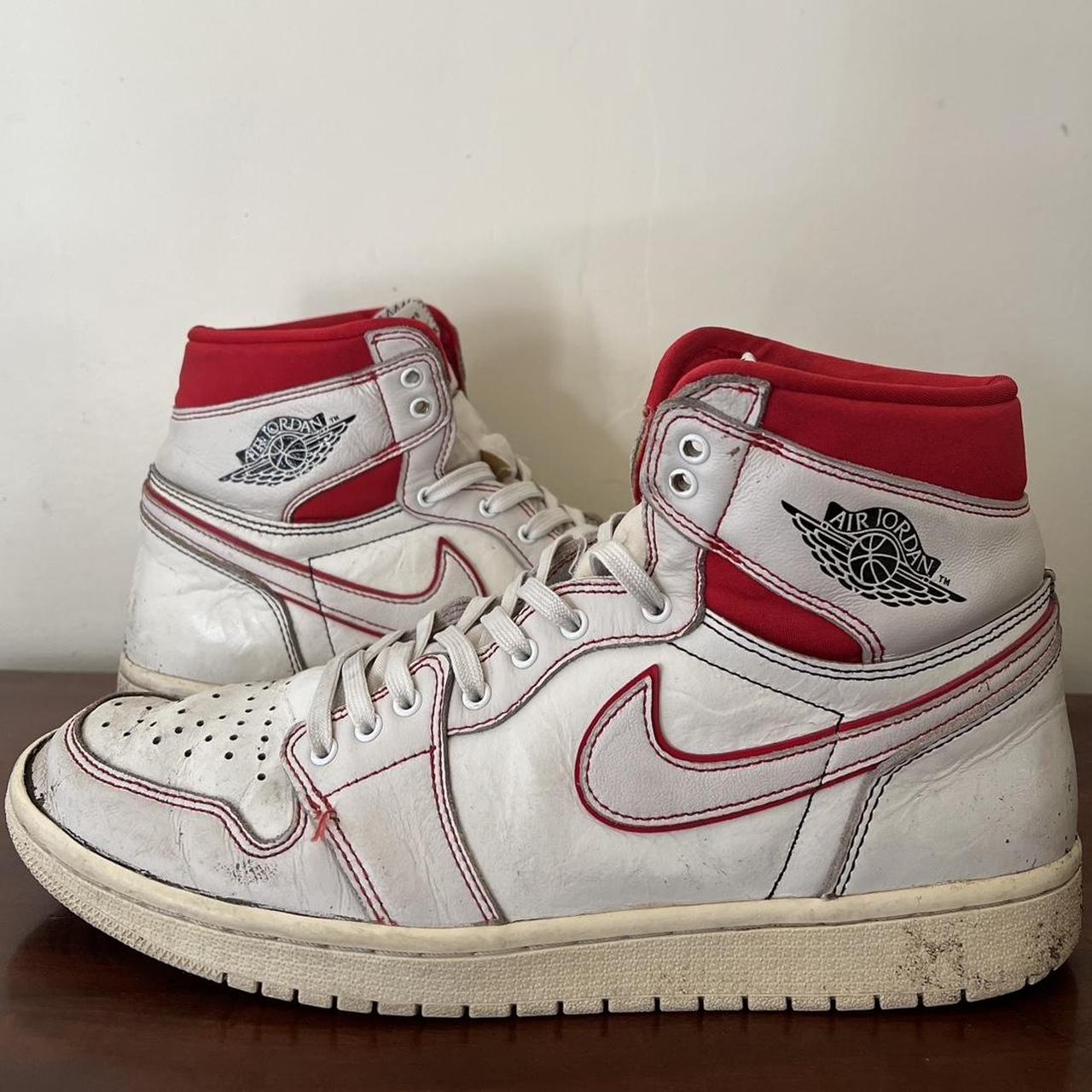 Nike air Jordan 1 high phantom red and white In... - Depop