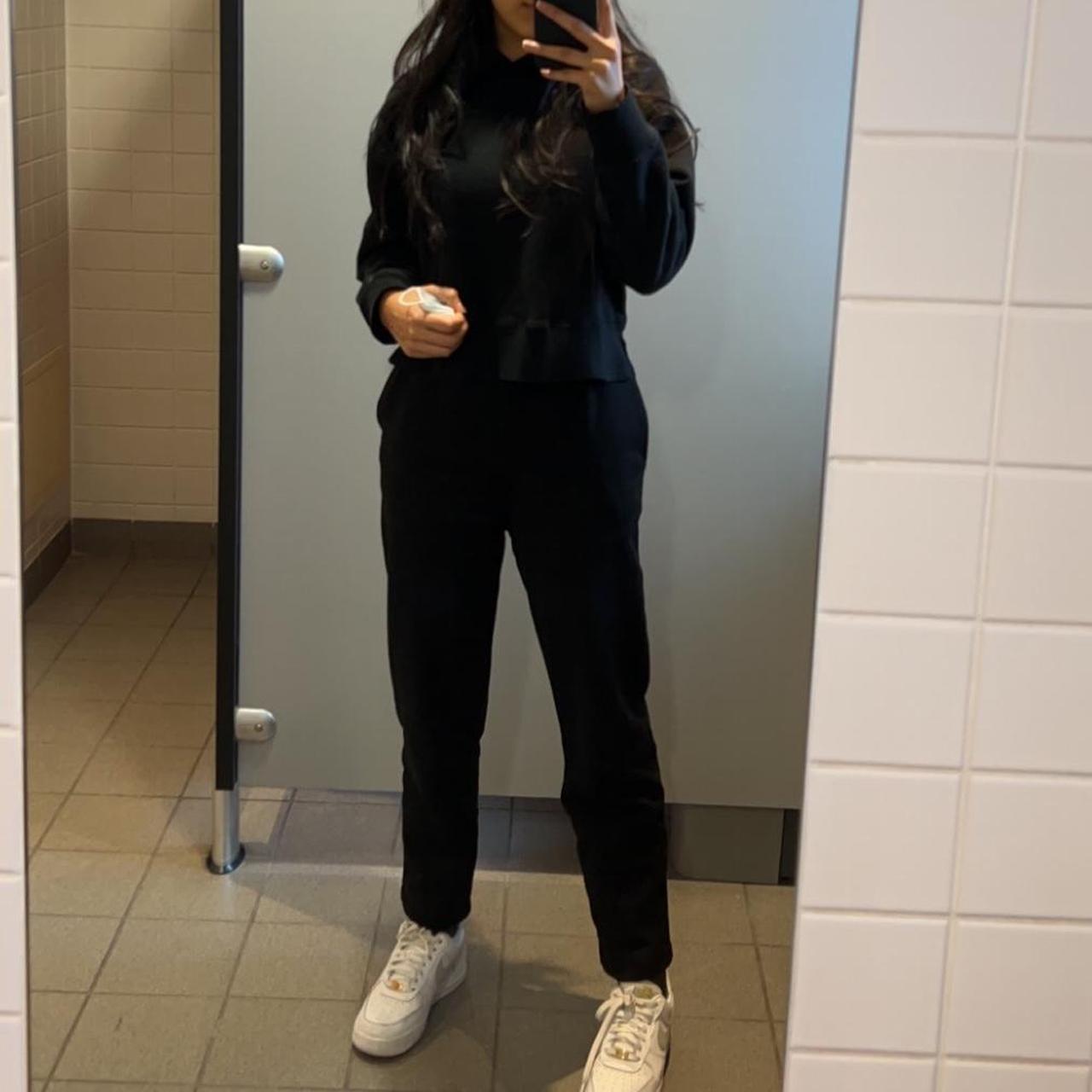 ZARA black matching tracksuit 🖤 Cropped hoodie,... - Depop