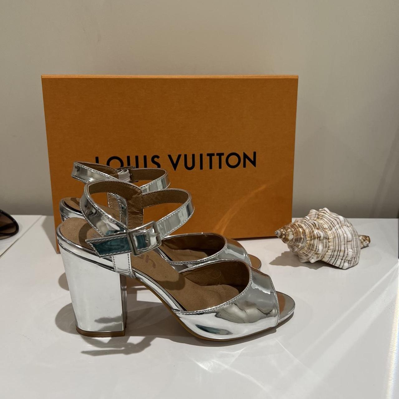 Gorgeous and classy silver heels from Schuh. I wore... - Depop