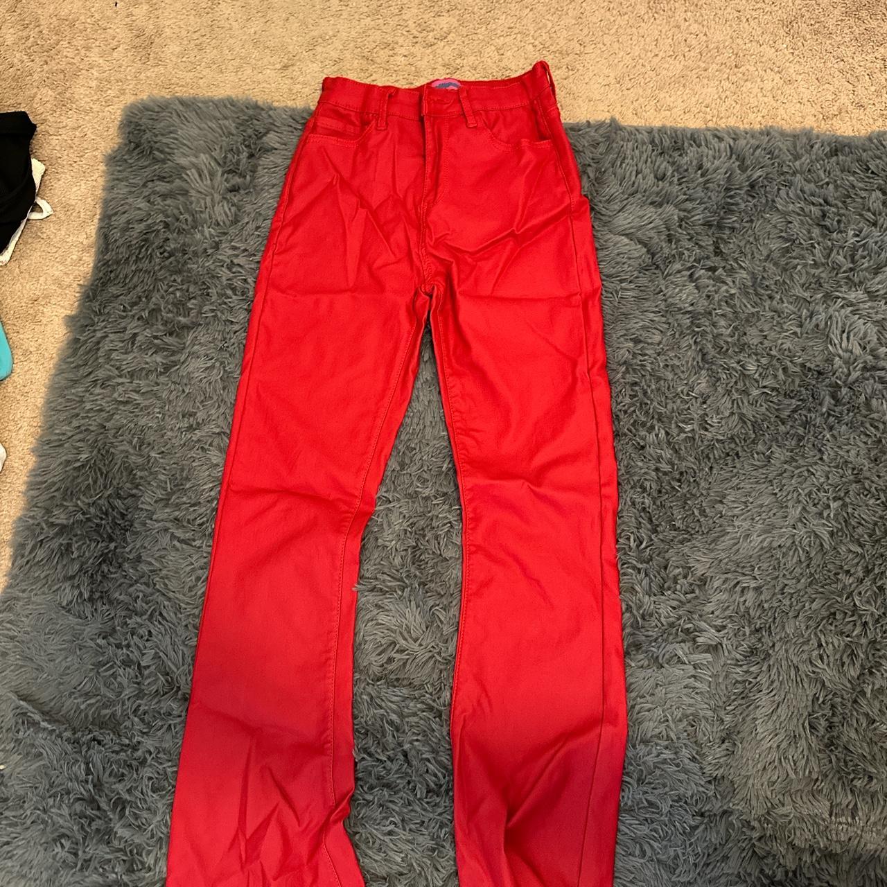 Edikted Women's Red Trousers | Depop