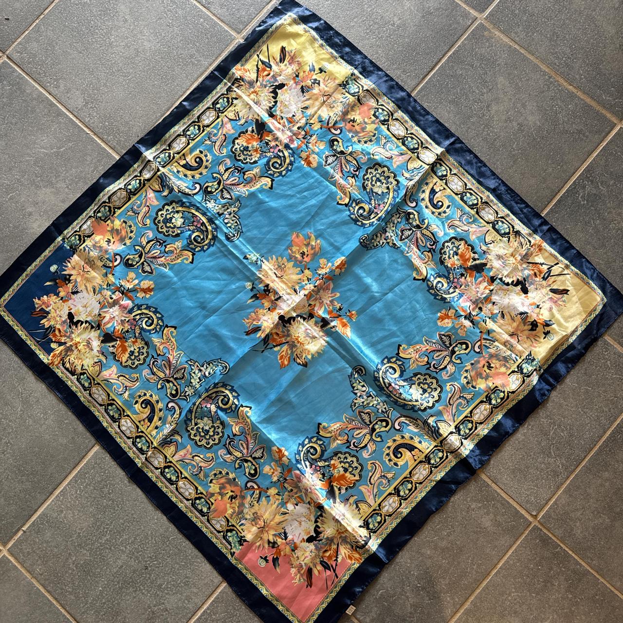 Blue multi use scarf - can be used as a scarf, top,... | Depop