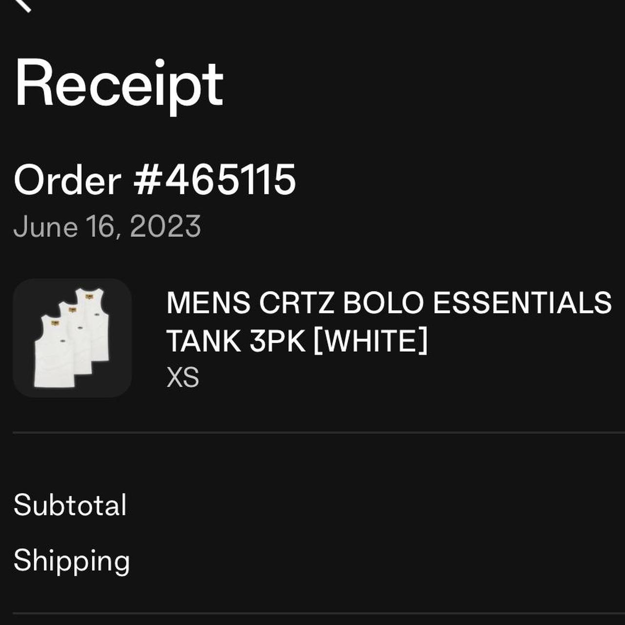 Men’s CRTZ BOLO essentials tank top in white ONLY... - Depop