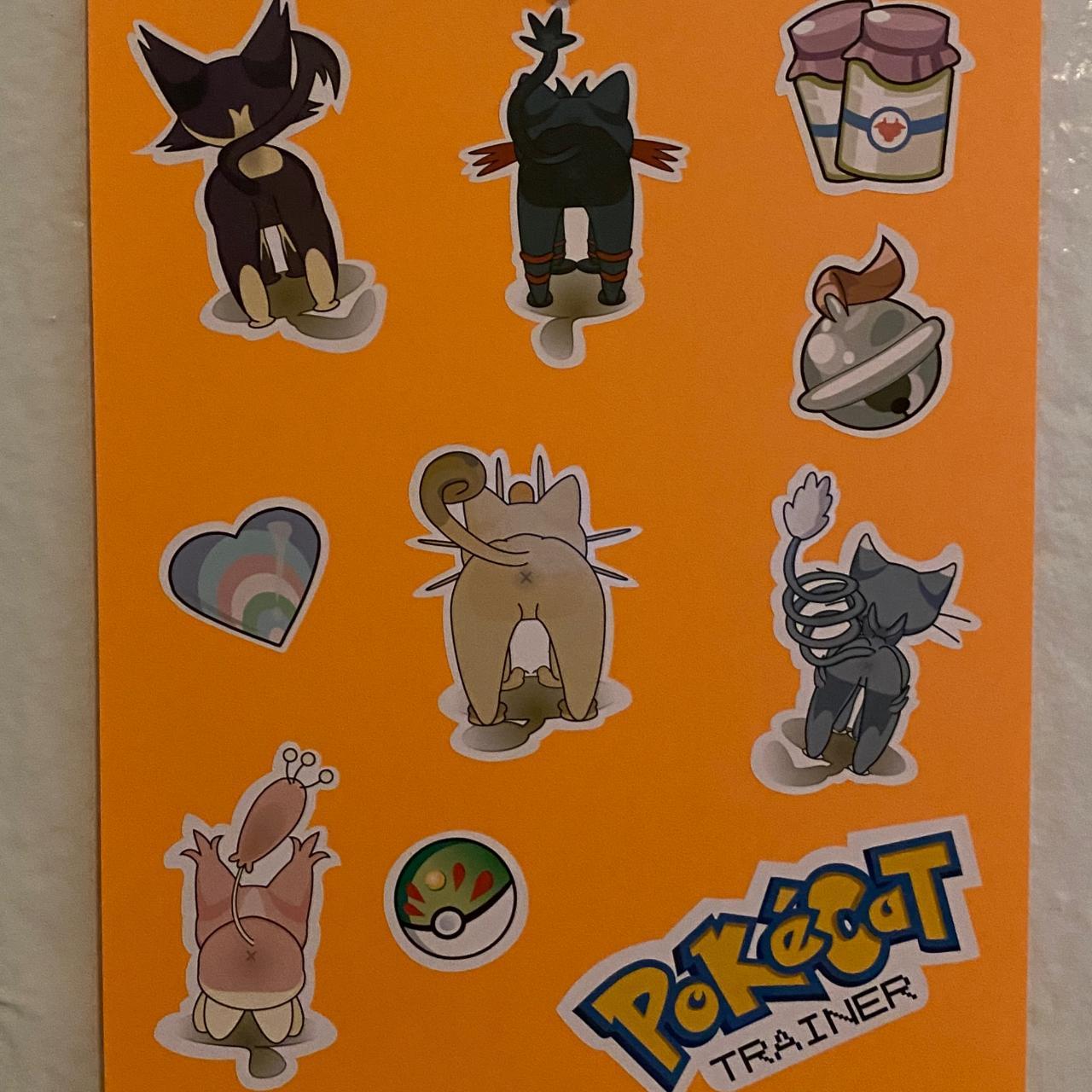 Pokécat Trainer Sticker Pack These stickers are... - Depop