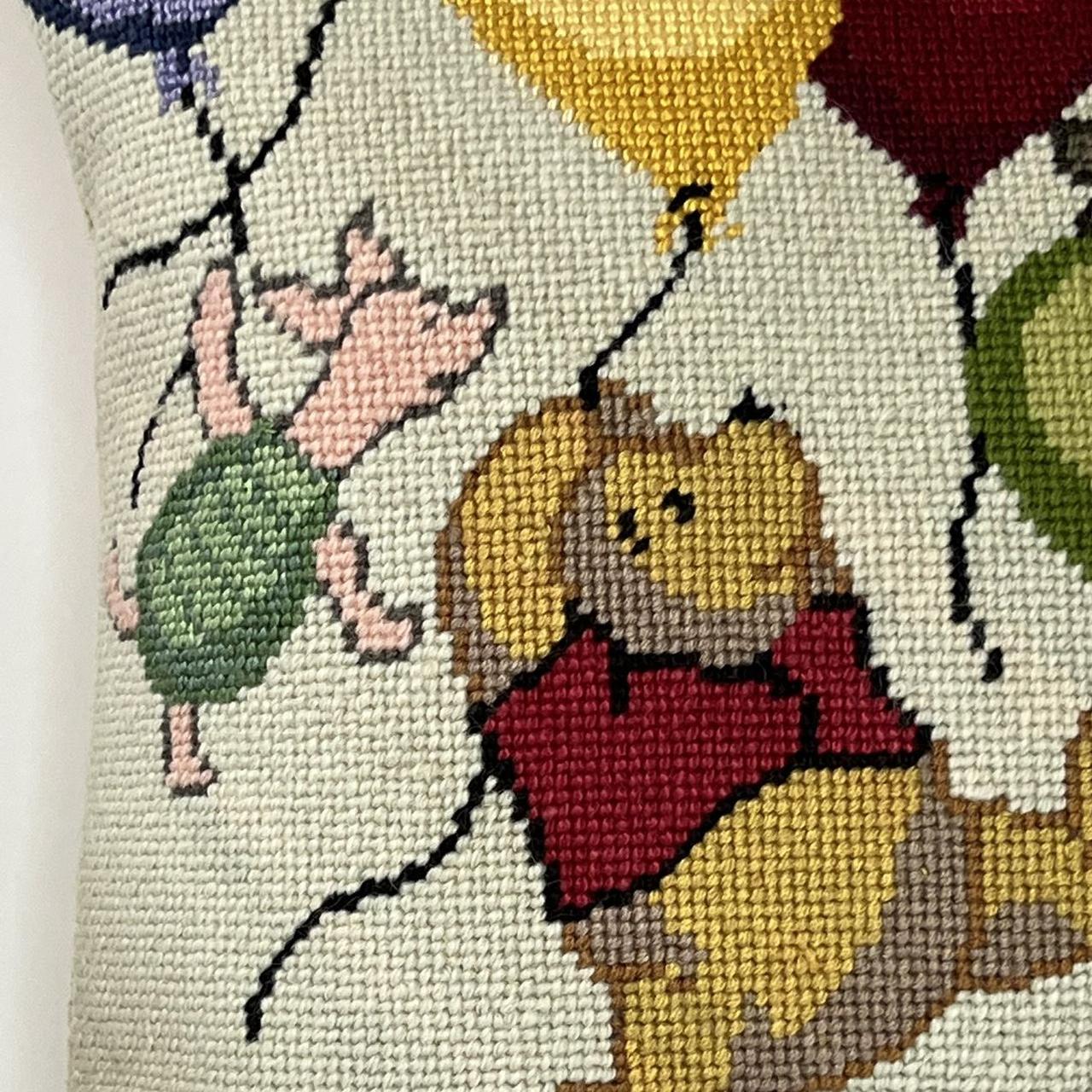 Vintage Winnie The Pooh Needlepoint Cross Stitch... - Depop
