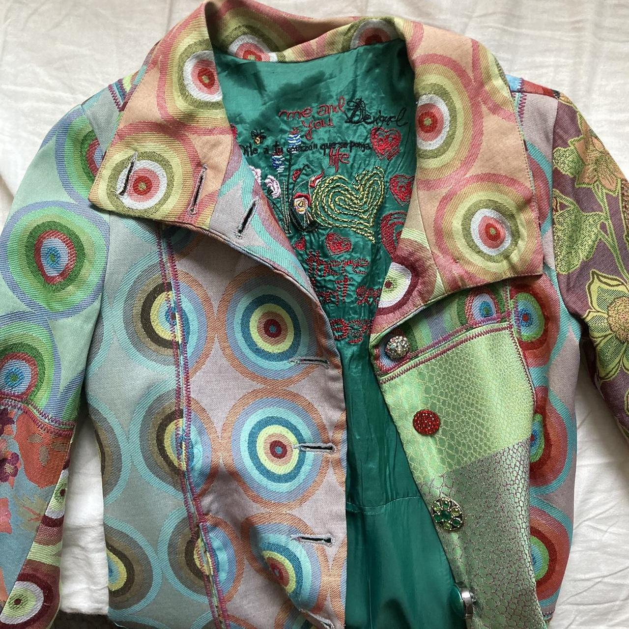 desigual patchwork jacket!! perfect condition, so... - Depop