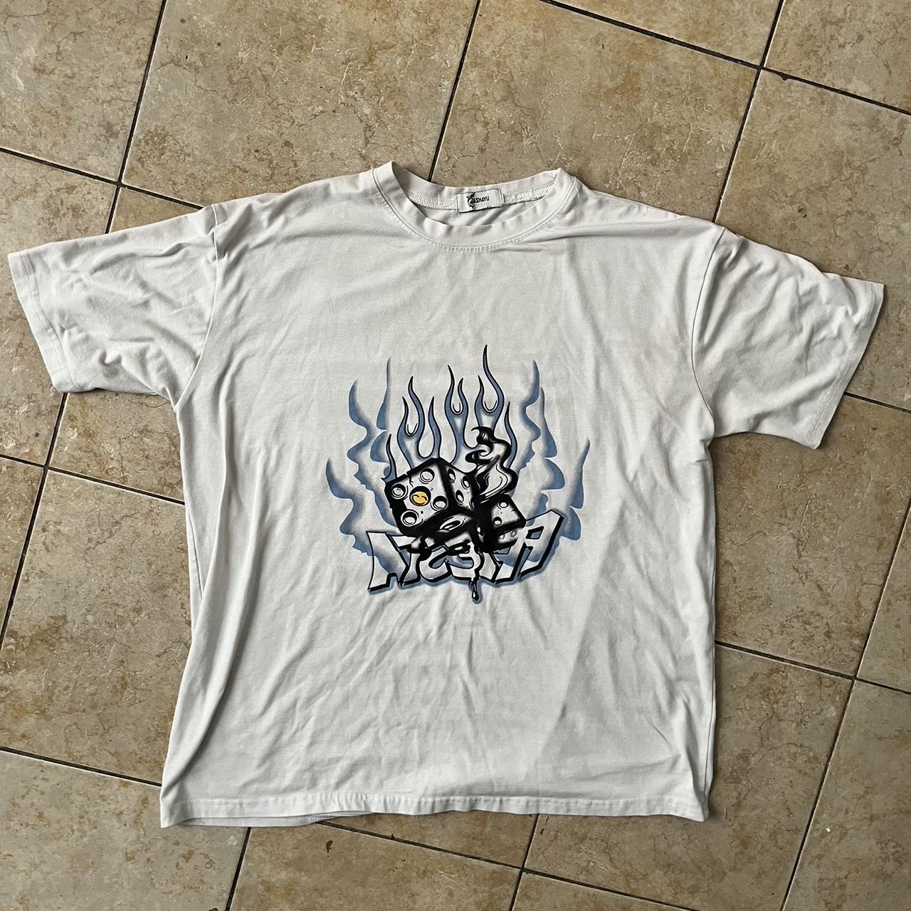 Japanese Brand: Dashayu White Graphic Skater... - Depop