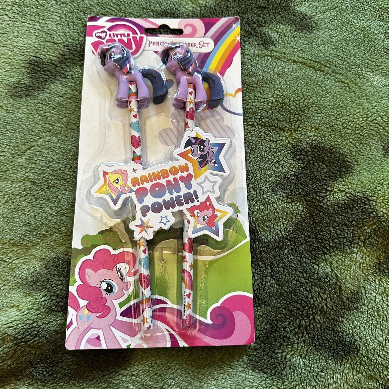 My little pony Pencil and eraser set Brand new Sold... - Depop