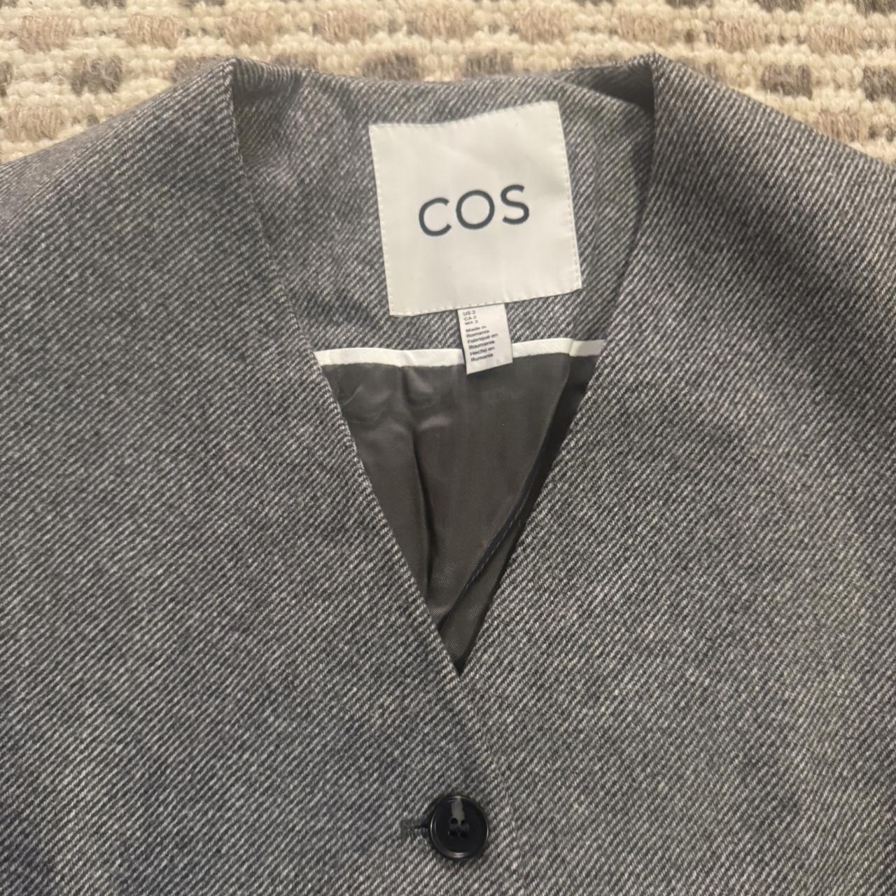 Cos grey sweater vest NWOT - Depop