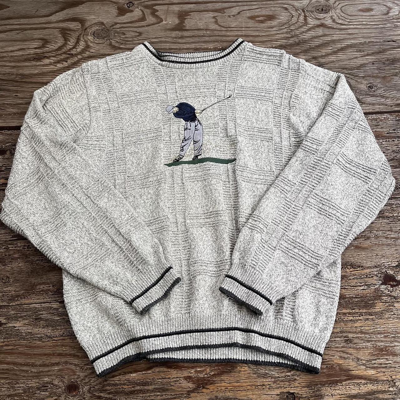 Vintage Golf Sweater Size Medium 21x26 Insane... - Depop
