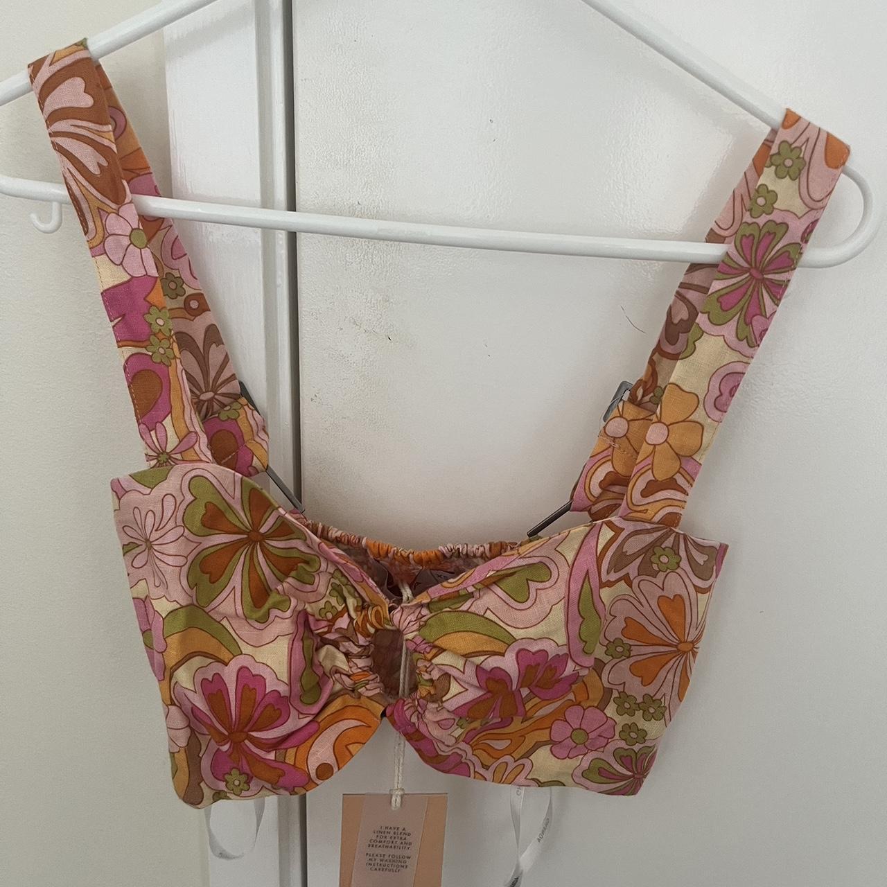 Ghanda pink and orange crop top 💗🧡 small circle... - Depop