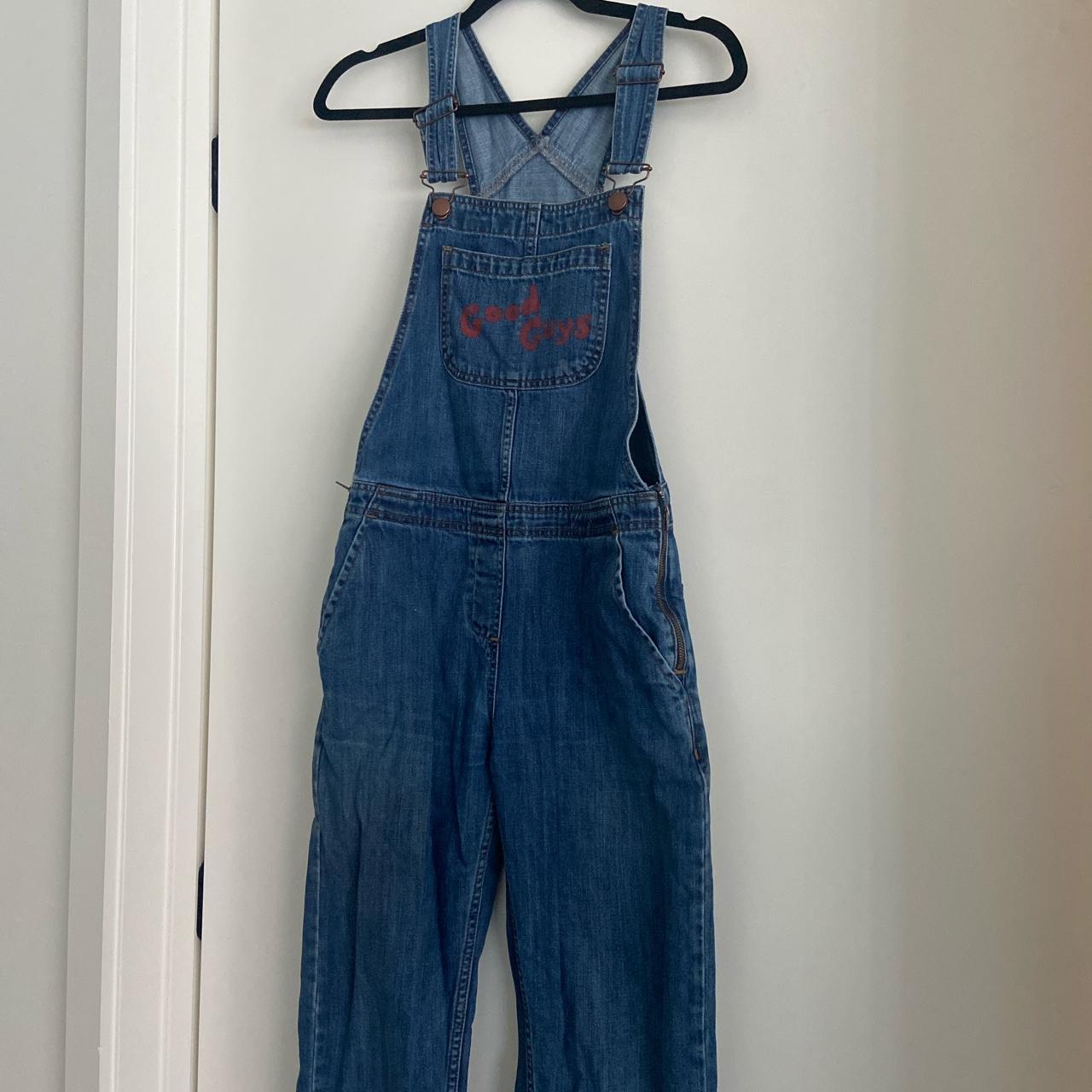ASOS Women's Blue and Red Dungarees-overalls | Depop