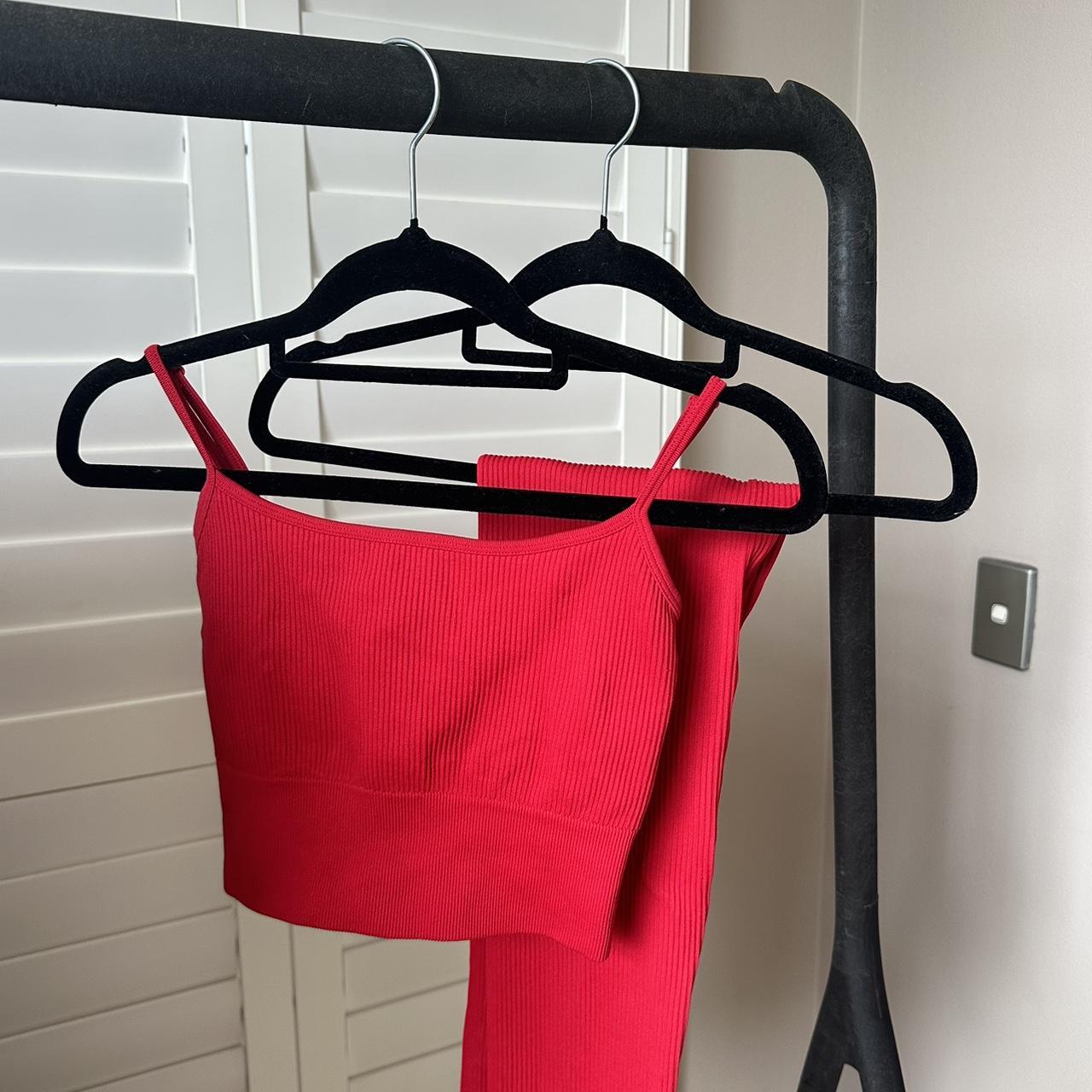 XS glassons seamless red activewear set ! - Depop