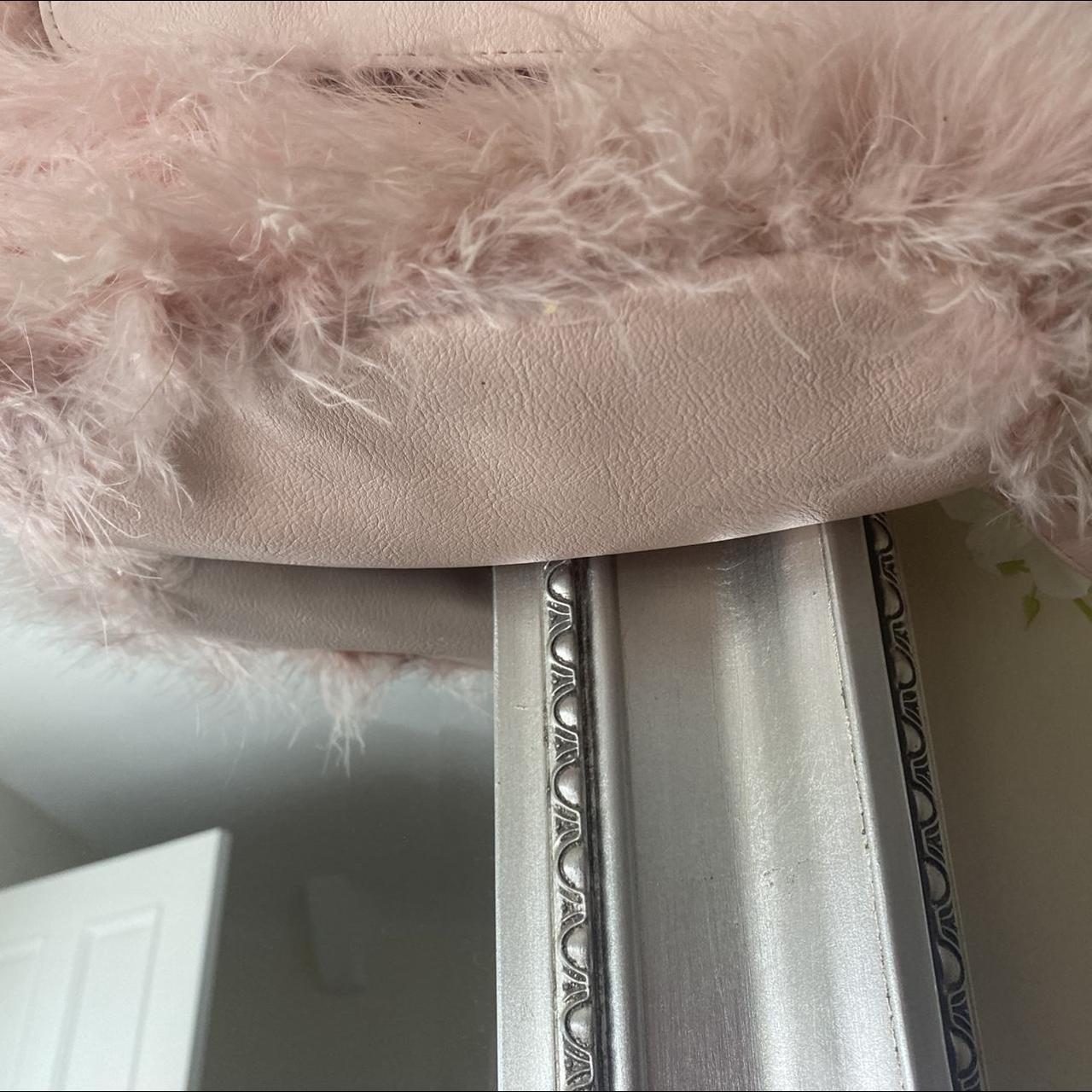 Pink Fluffy backpack - Depop