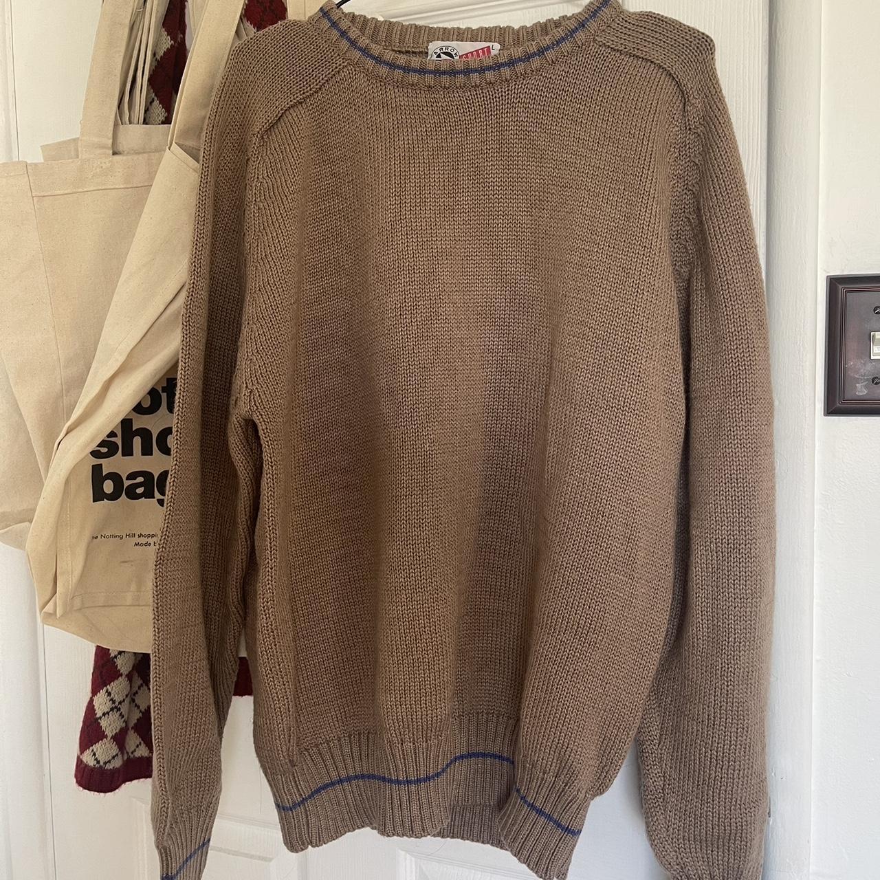 Oversized Arrow Sport Knit Sweater perfect for a... - Depop