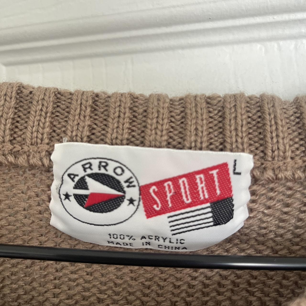 Oversized Arrow Sport Knit Sweater perfect for a... - Depop
