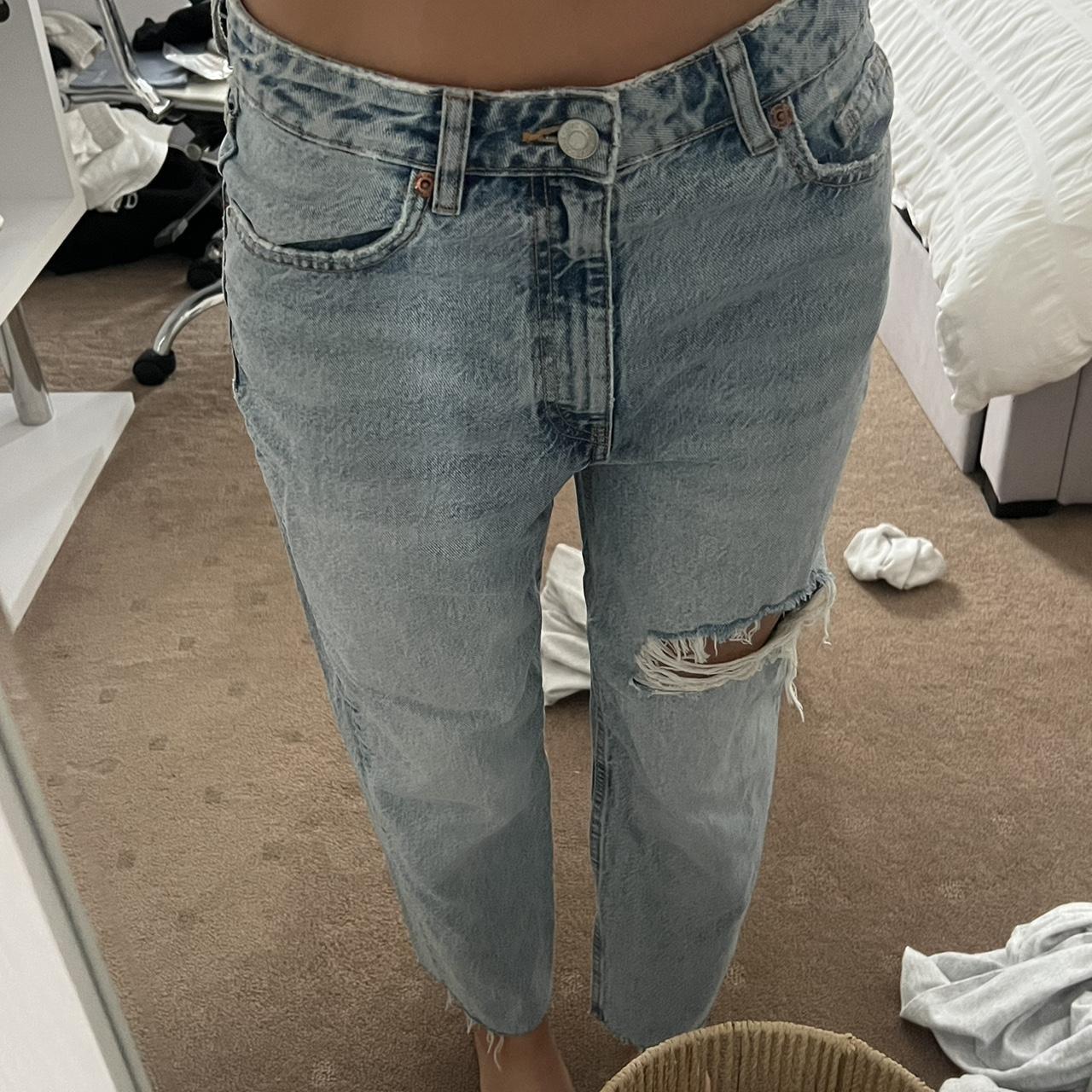 Zara jeans perfect condition size 38 fits 8 - Depop