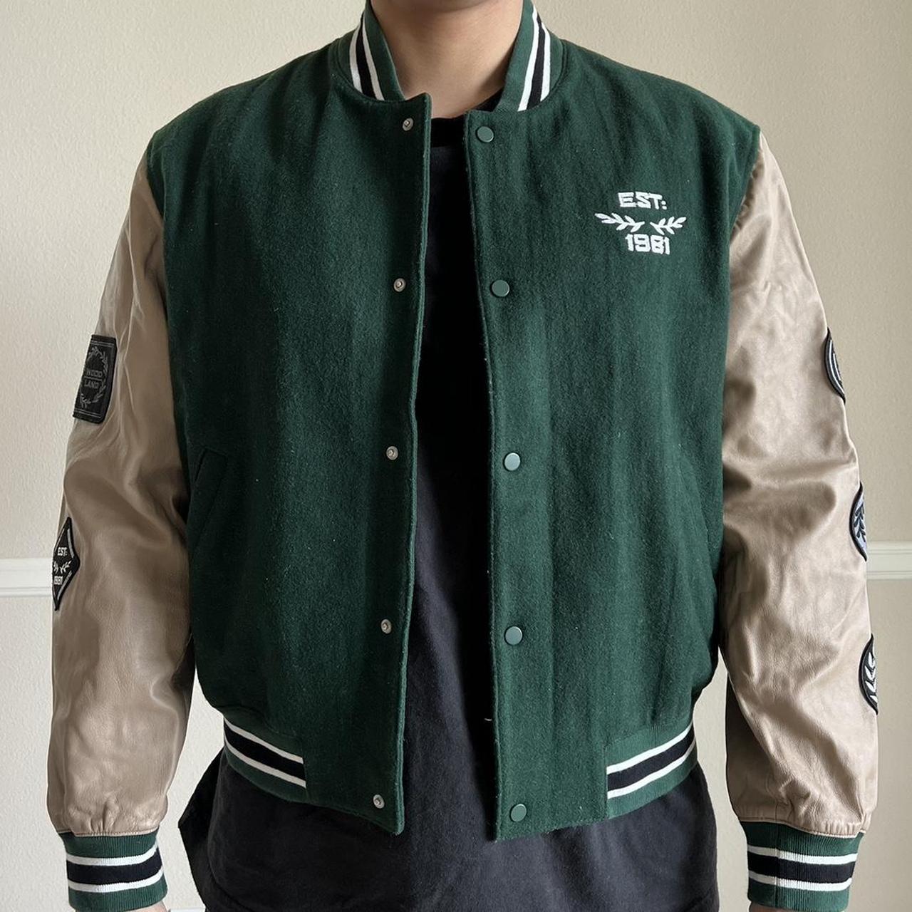 ASOS green varsity jacket - Depop